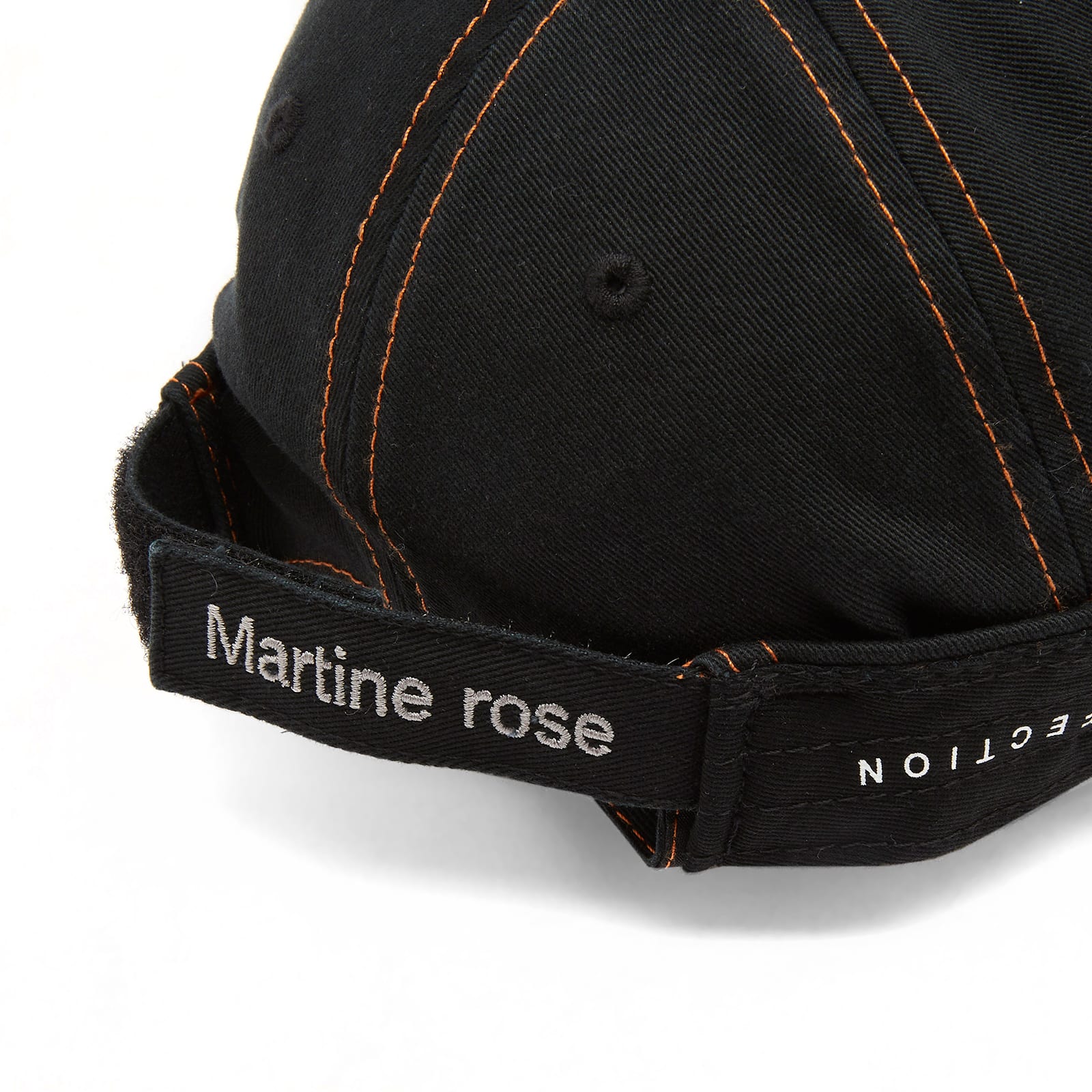 Martine Rose Local Hero Baseball Cap In Black/Orange - 50% Off