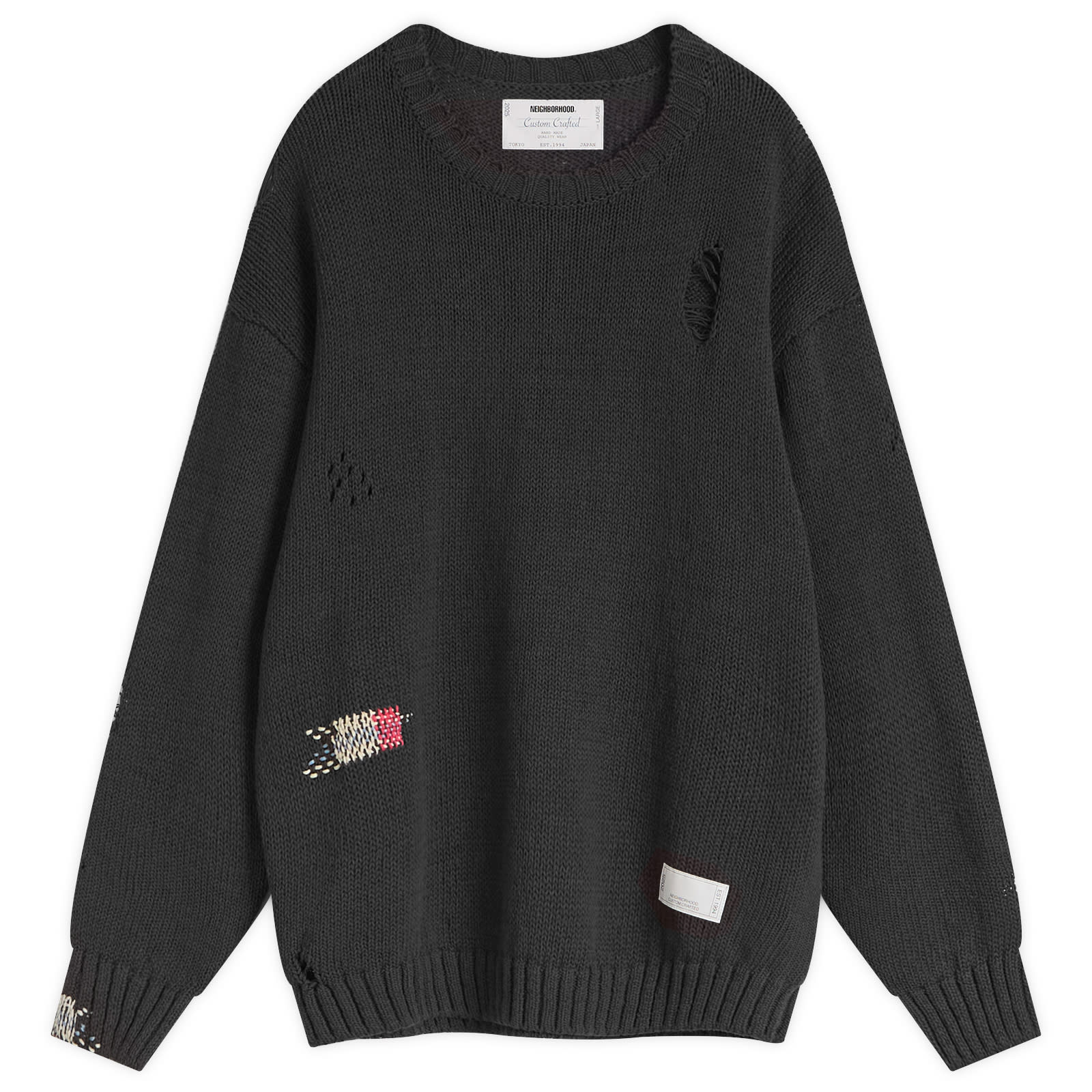 Neighborhood Savage Crewneck Knit Sweater - Black | Editorialist