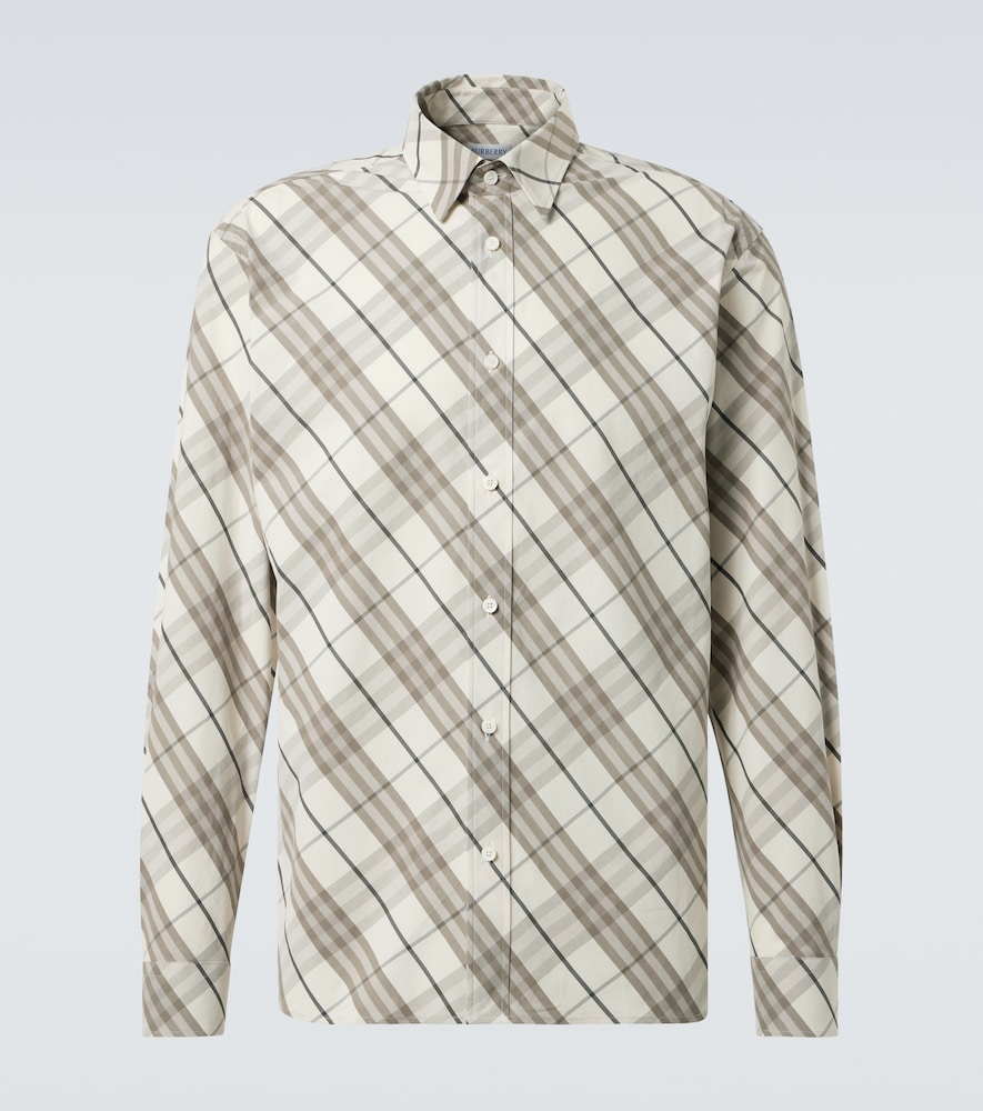 BURBERRY check cotton overshirt