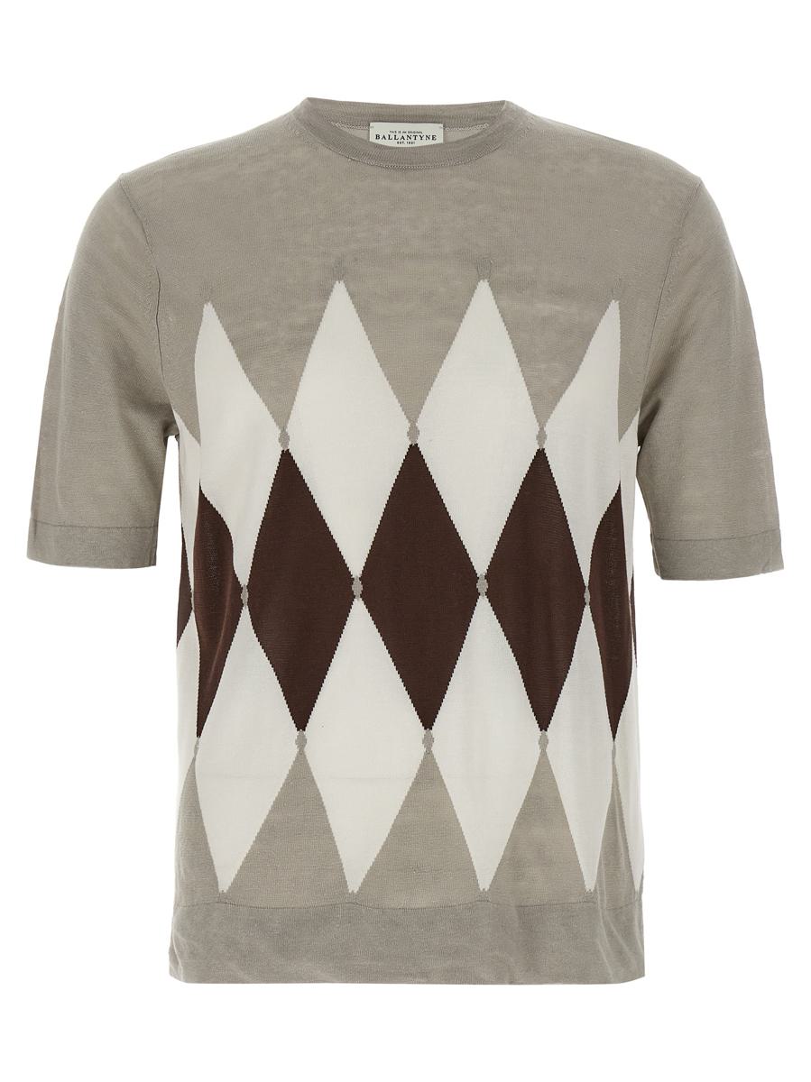 Ballantyne Argyle' T-Shirt In White - 30% Off | Editorialist
