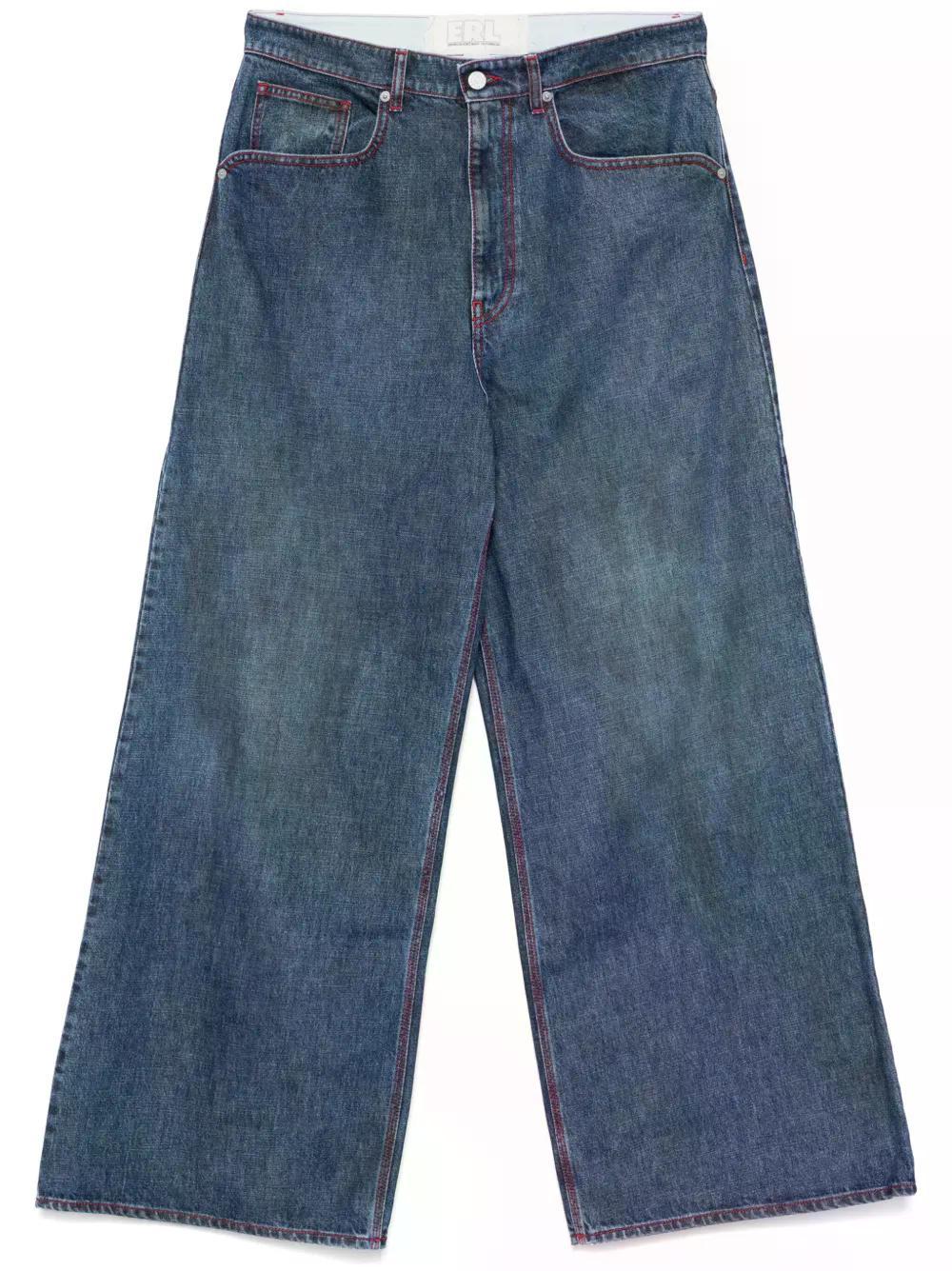 Erl X Levi'S Stay Loose Wide-Leg Jeans - Blue | Editorialist