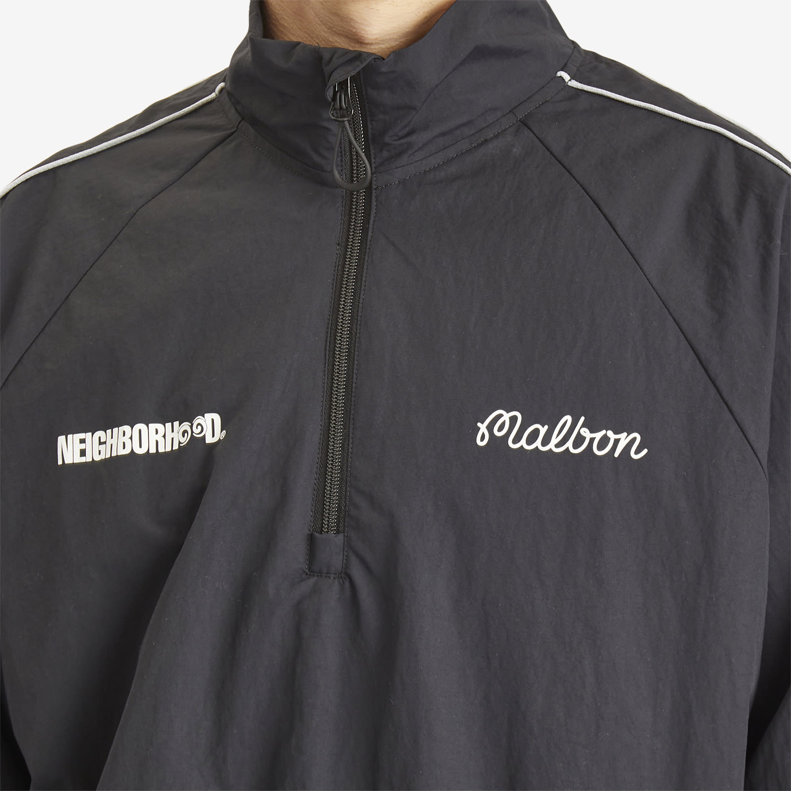 Neighborhood X Malbon Golf Quarter Zip Jacket - Black | Editorialist