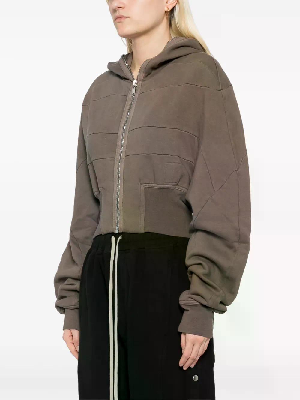 【Rick owens DRKSHDW】 collage gimp hoodle RICK OWENS DRKSHDW - Women Felpa Collage Gimp Hoodie – Atelier New