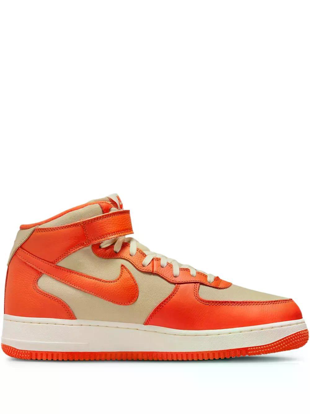 orange high top air forces