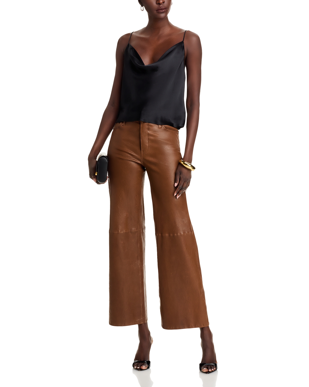 L'AGENCE Calista Silk Cowl Neck Camisole