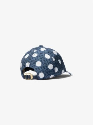 Michael Kors Polka Dot Signature Logo Baseball Cap In Blue  display picture 1