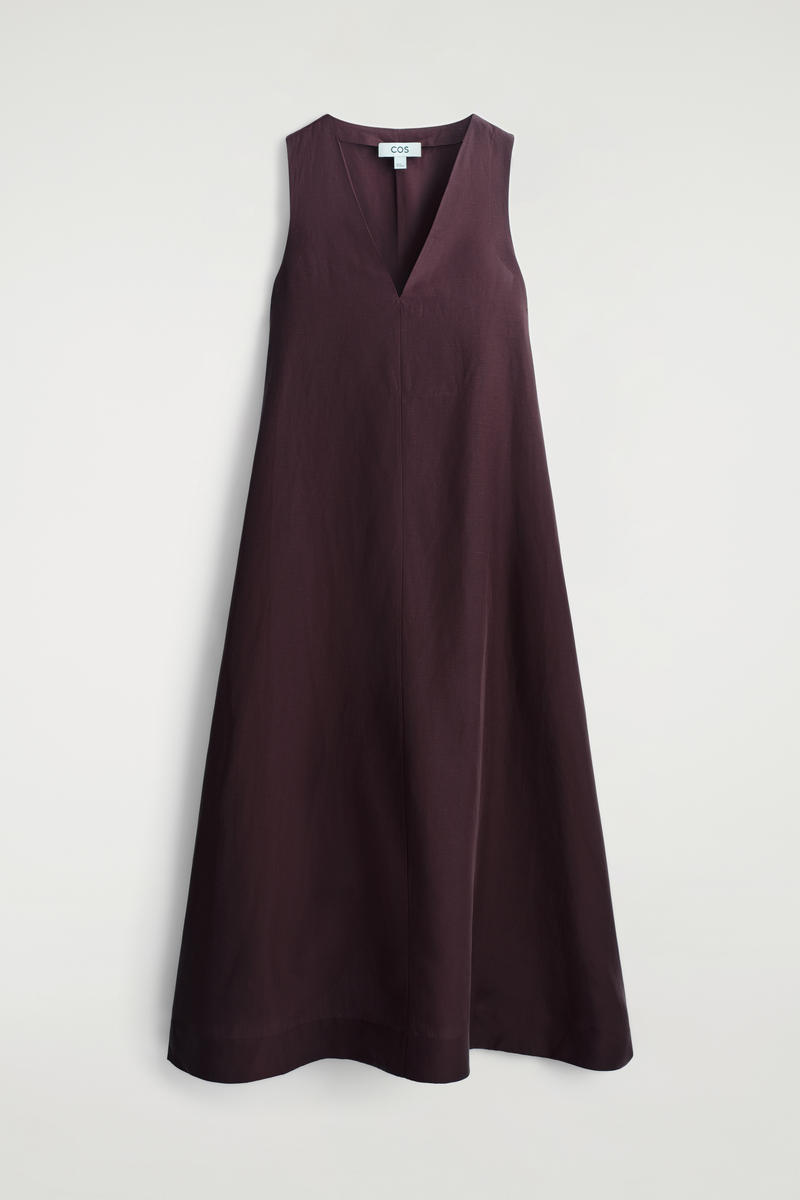 blue halter linen dress Boden Women's Eva Halter Linen Maxi Dress in Blue main image 1