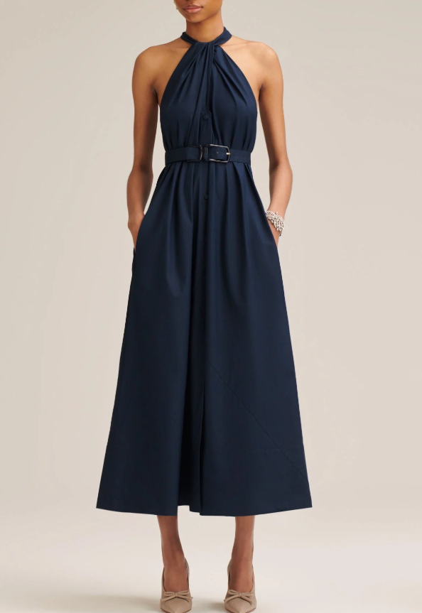 Scanlan Theodore Parachute Turban Dress - Navy | Editorialist