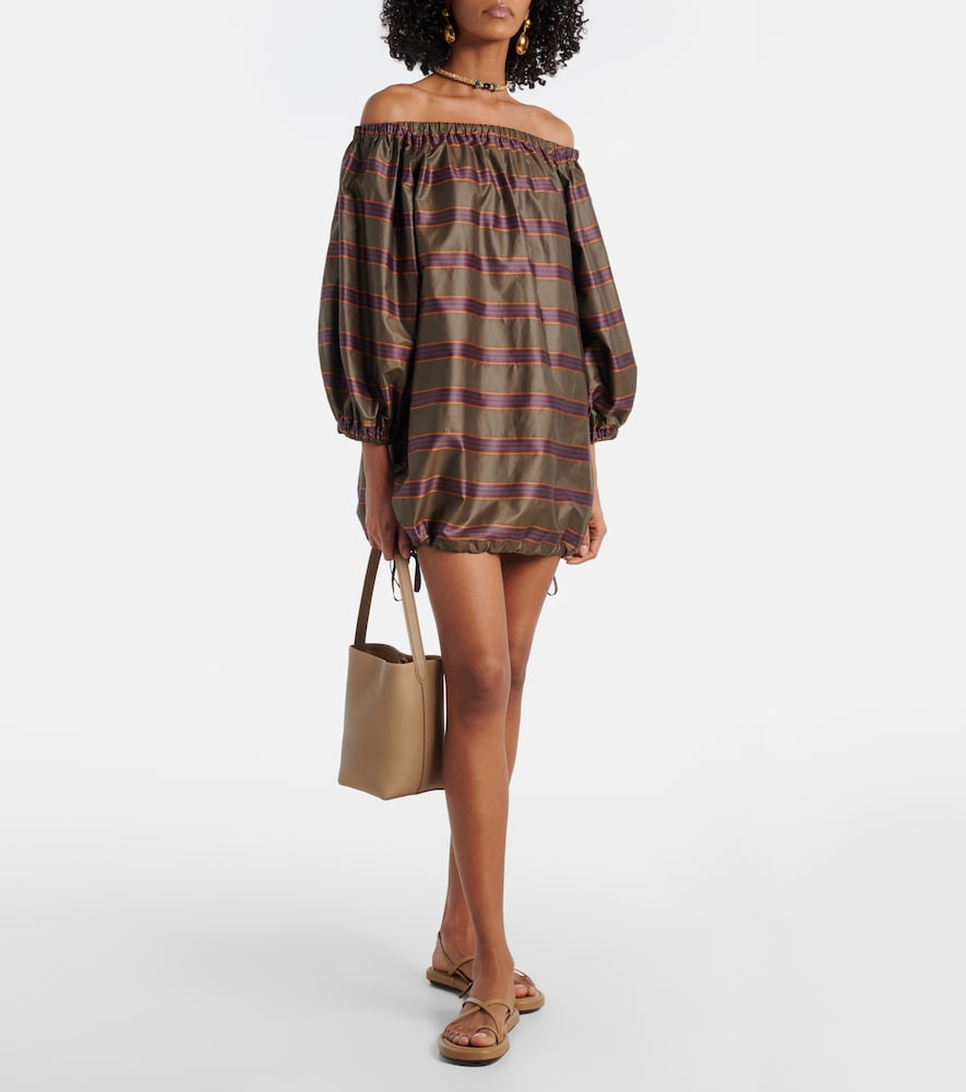 MAX MARA Max Mara Alcamo Cotton-Blend Canvas Minidress