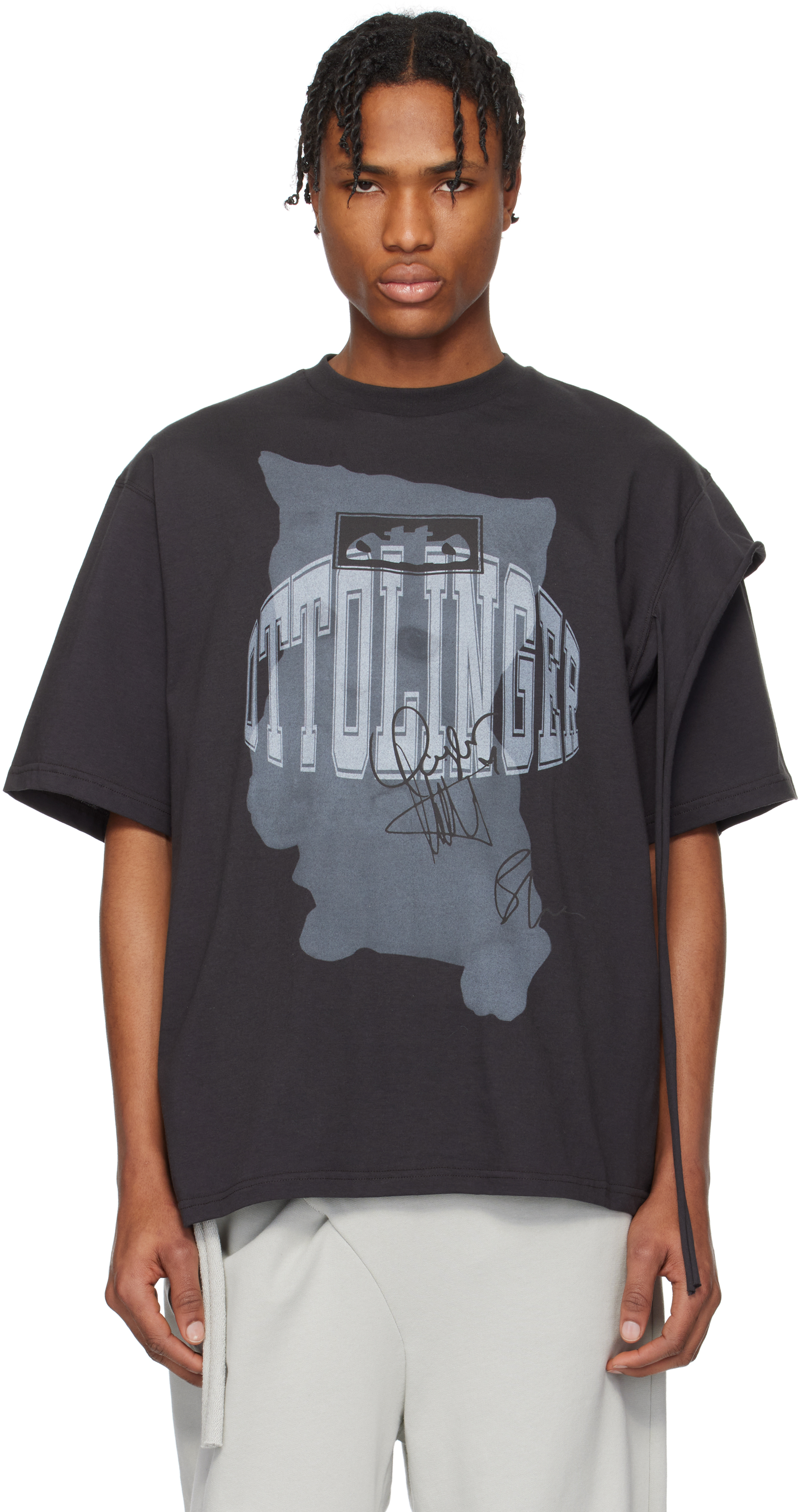 Ottolinger Deconstructed Oversized T-Shirt In Black - 38% Off 