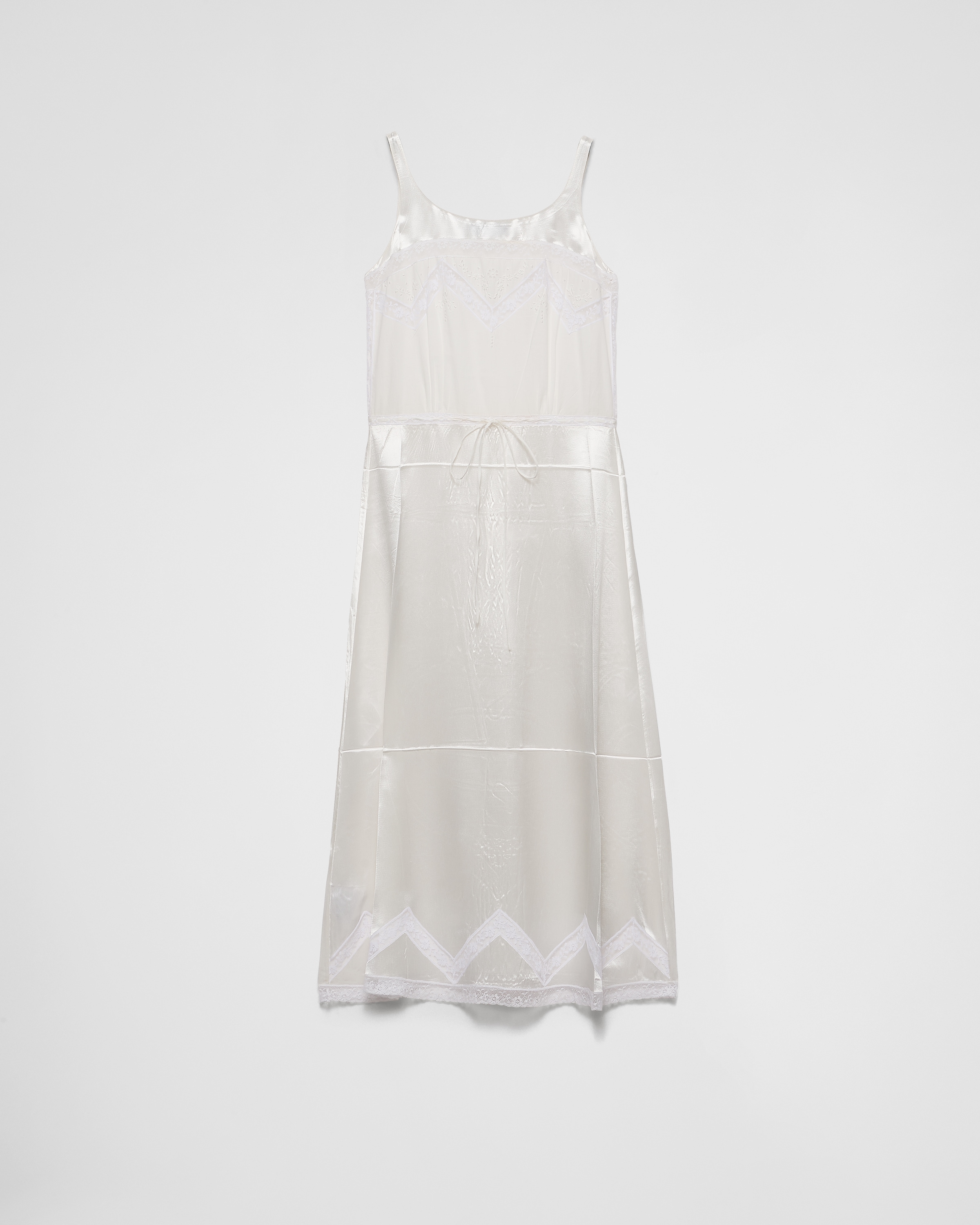 Prada Embroidered Old Batiste Dress - White | Editorialist Prada Embroidered Old Batiste Dress - White | Editorialist