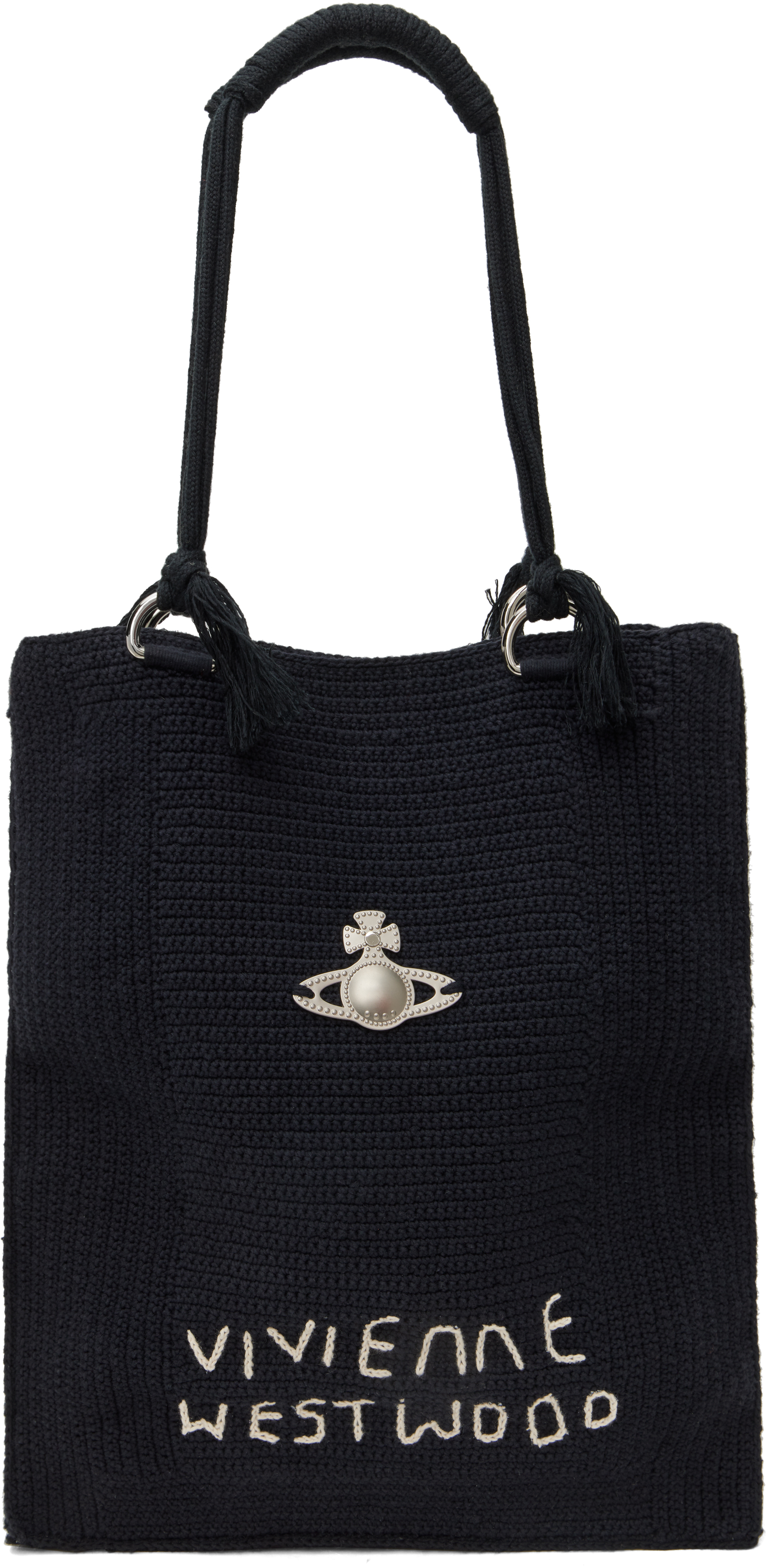Vivienne Westwood Large Mabel Crochet Tote In Aw24-N401 - 15