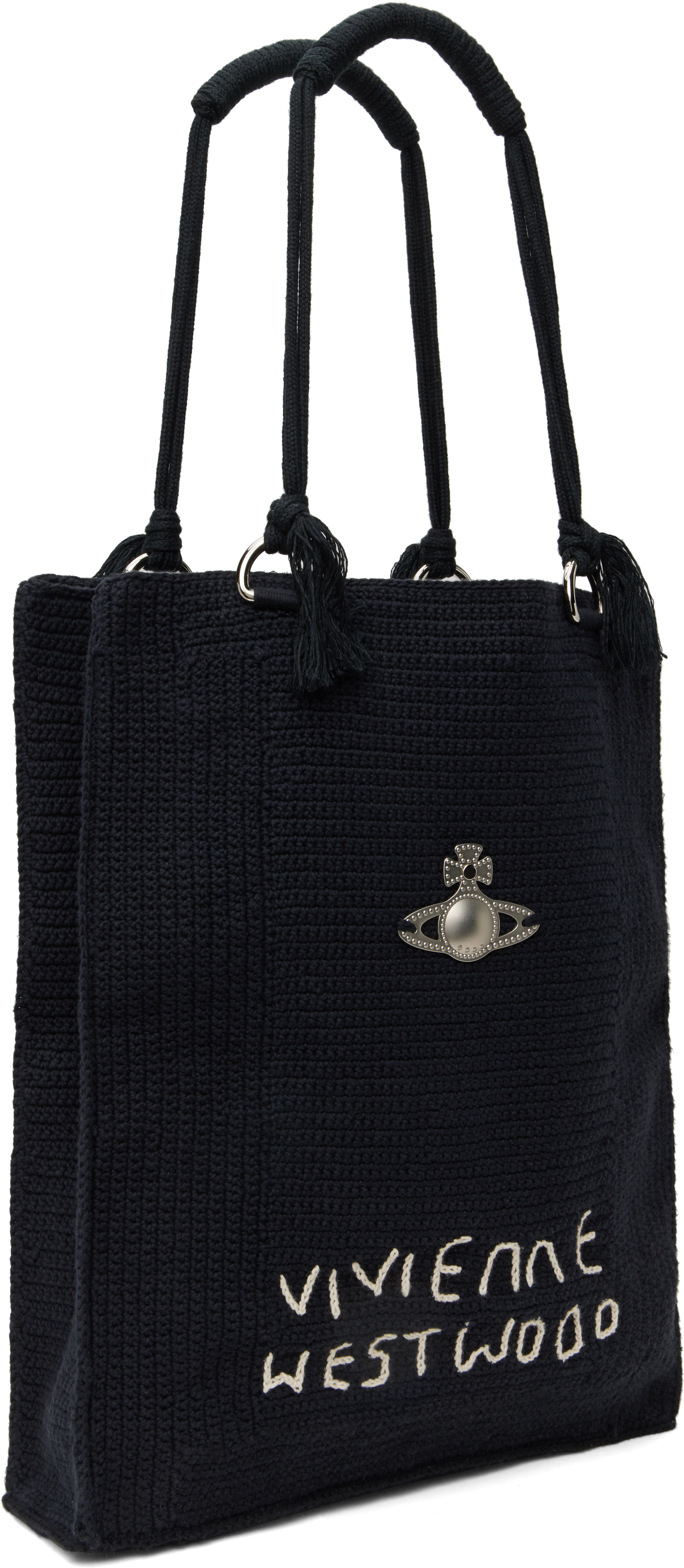 Vivienne Westwood Large Mabel Crochet Tote In Aw24-N401 - 15% Off