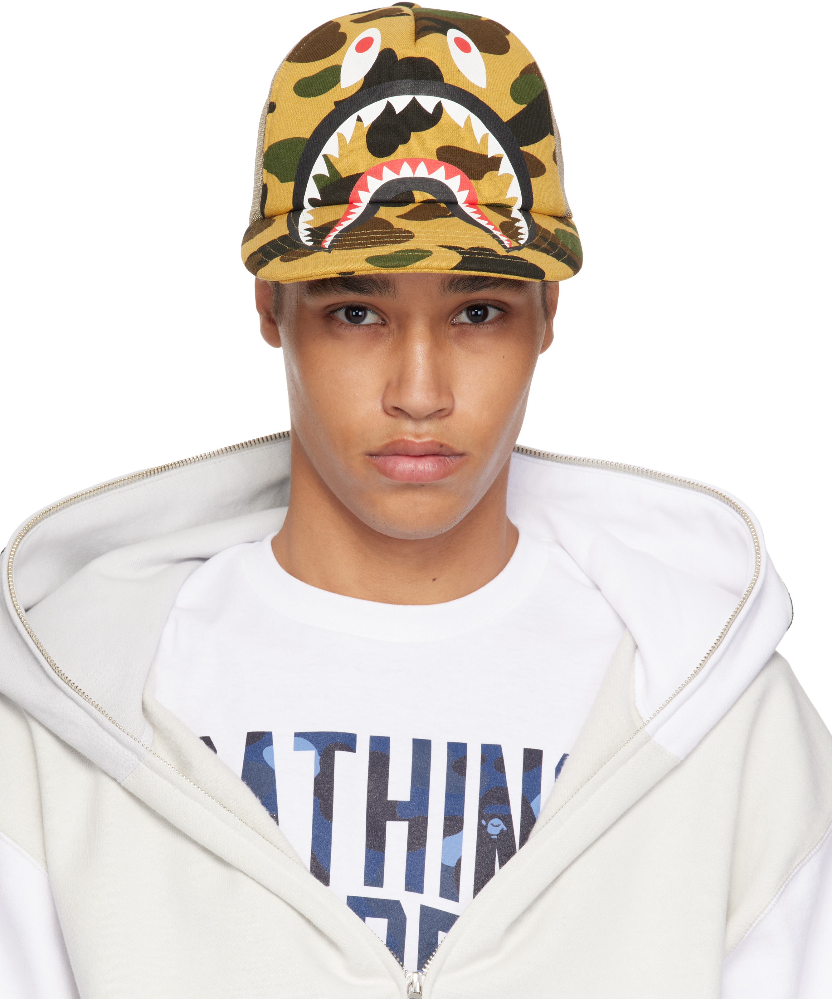 アベイシングエイプ 1ST CAMO SHARK MESH CAP YELLOW BAPE 1st Camo Shark Mesh Cap - Yel-yellow | Editorialist