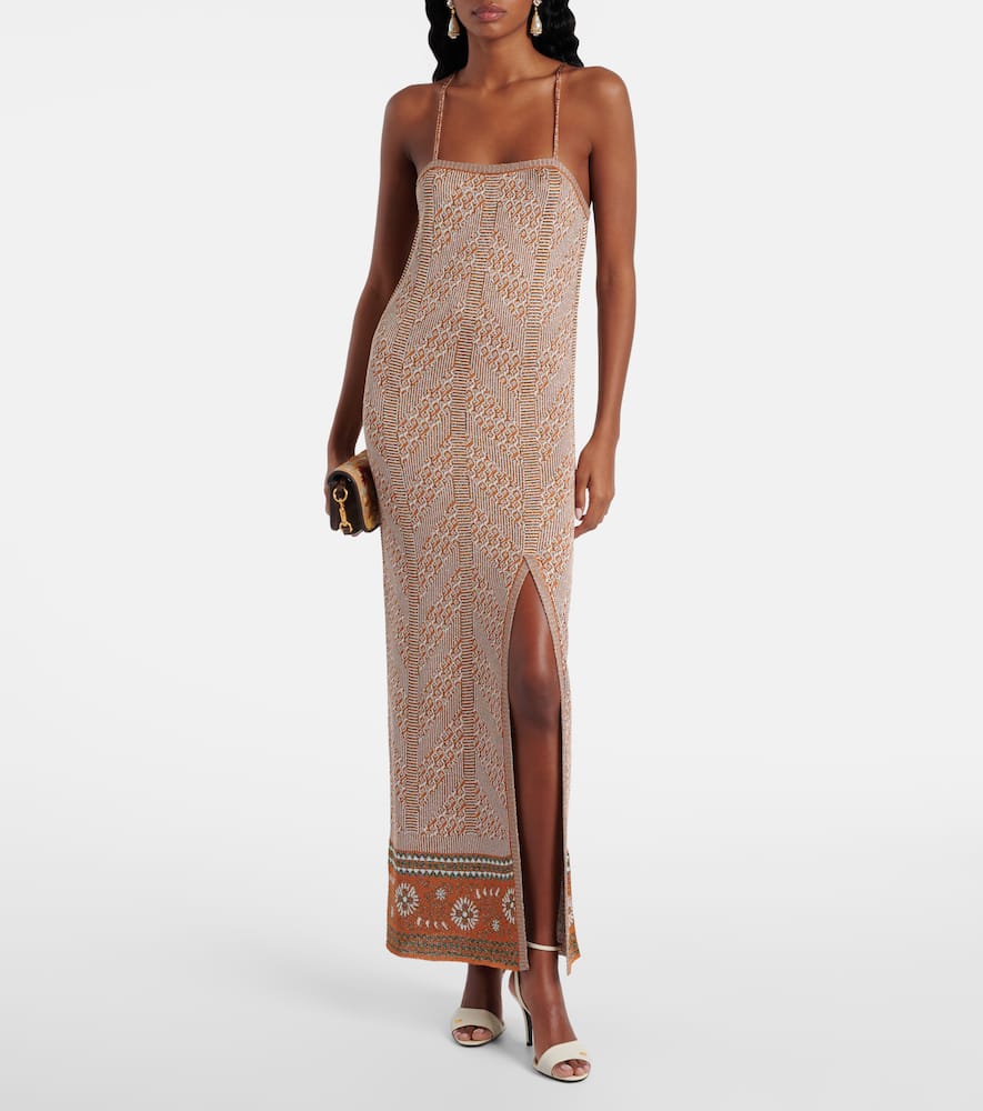 VALENTINO Valentino Jacquard Lamé Maxi Dress