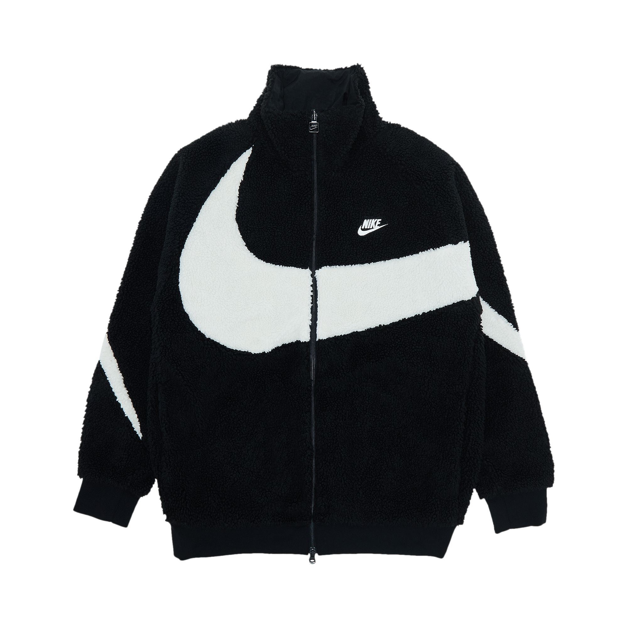 Nike Big Swoosh Reversible Boa Jacket - Black | Editorialist