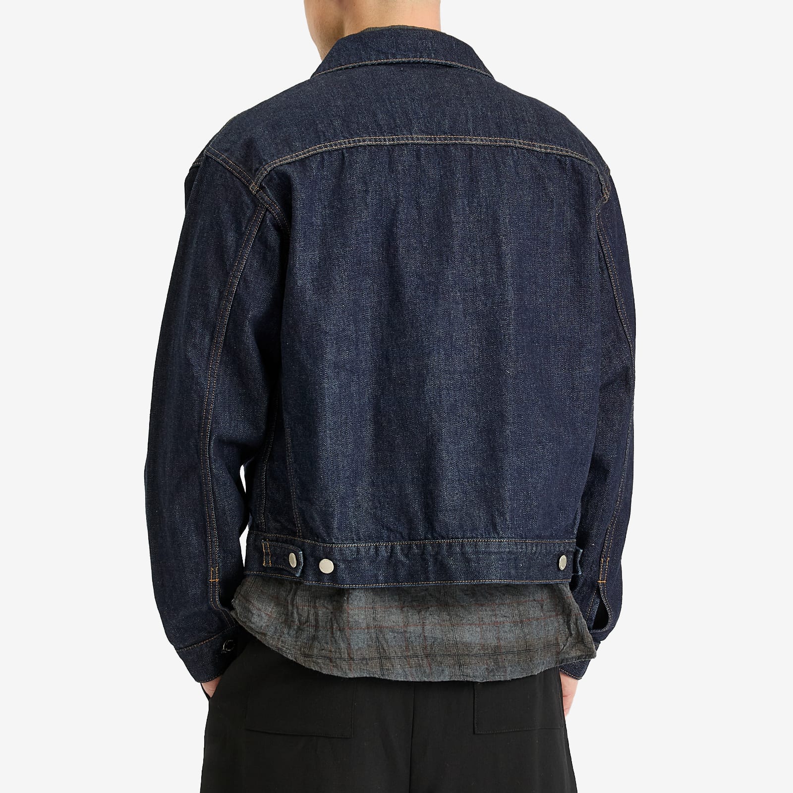 Uniform Experiment Washed Denim Jacket In Indigo - 55% Off