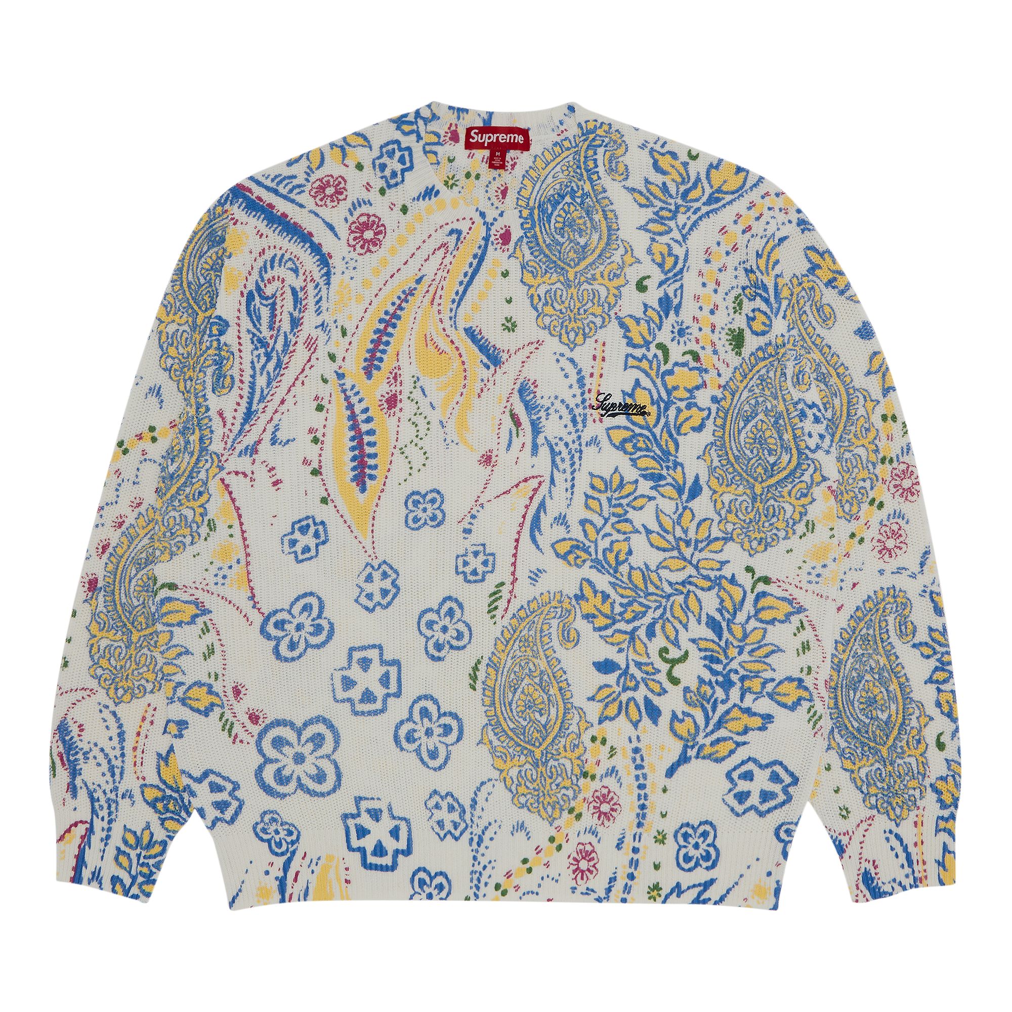 SUPREME PRINTED WASHED SWEATER Supreme Printed Washed Sweater