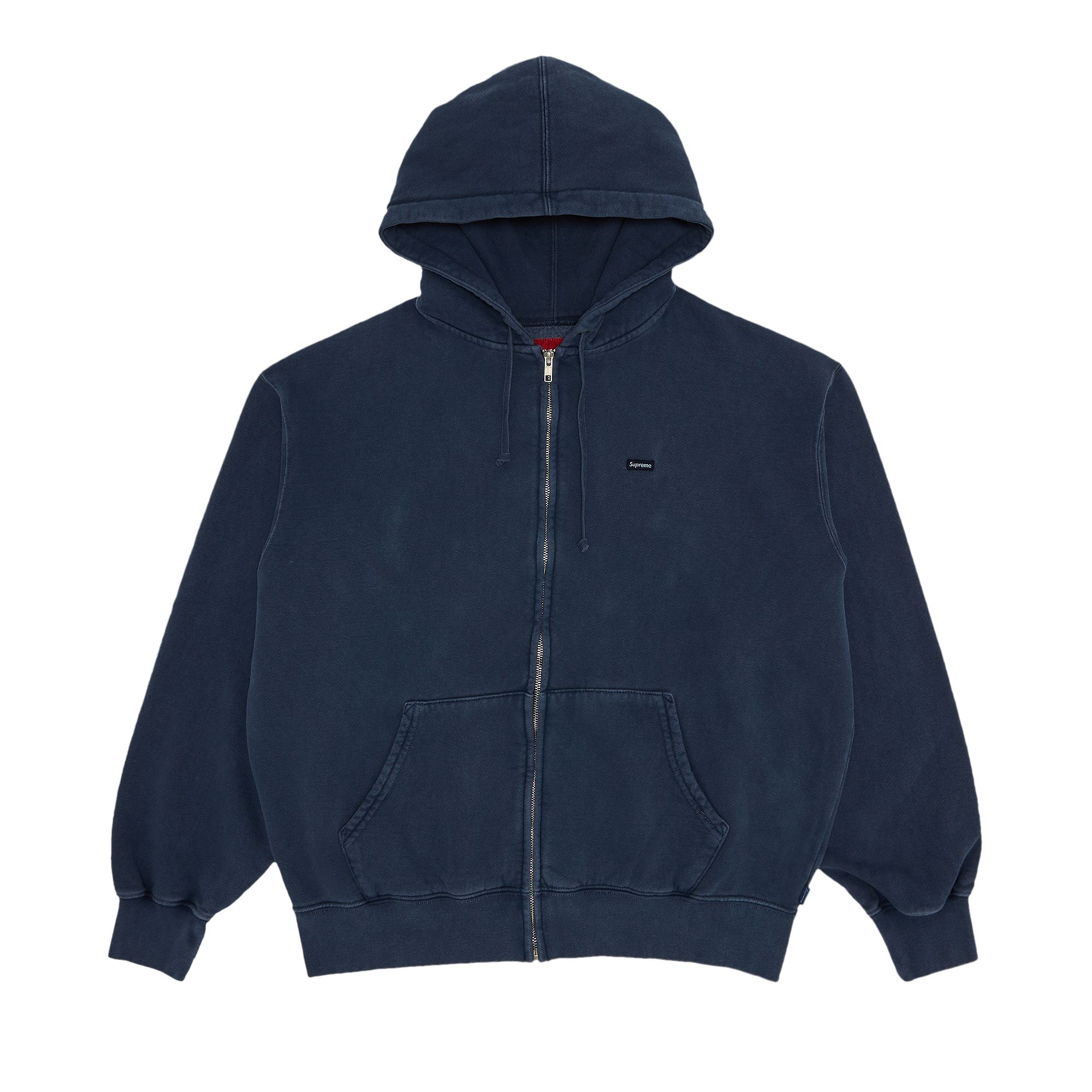 Supreme Overdyed Small Box Zip Up Hoodie - Blue | Editorialist
