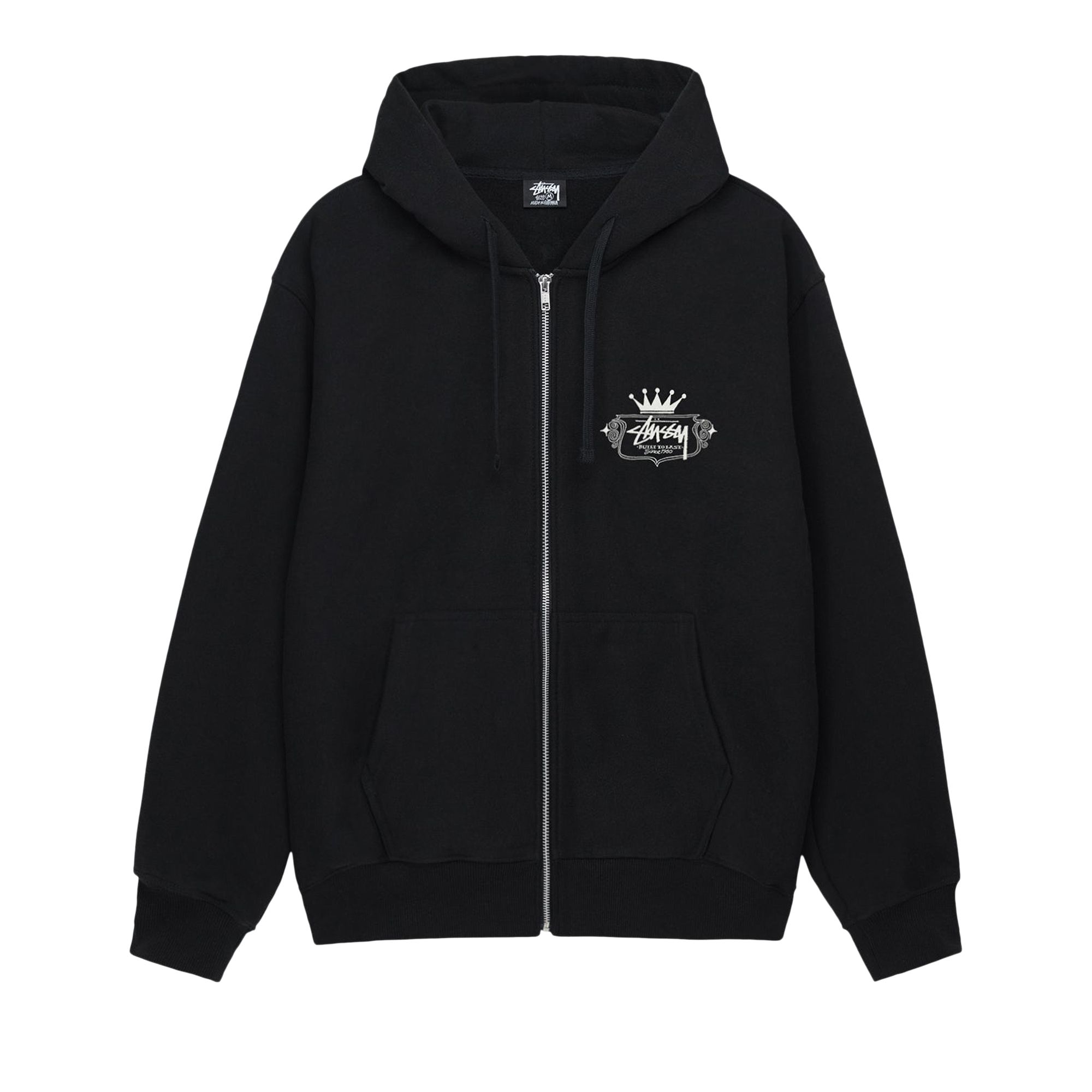 StüSsy Flipped Zip Hoodie - Black | Editorialist