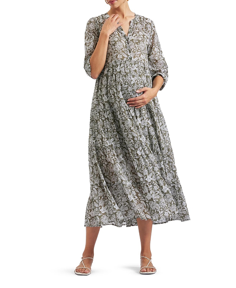 RIPE MATERNITY Ezra Tiered Maternity Dress