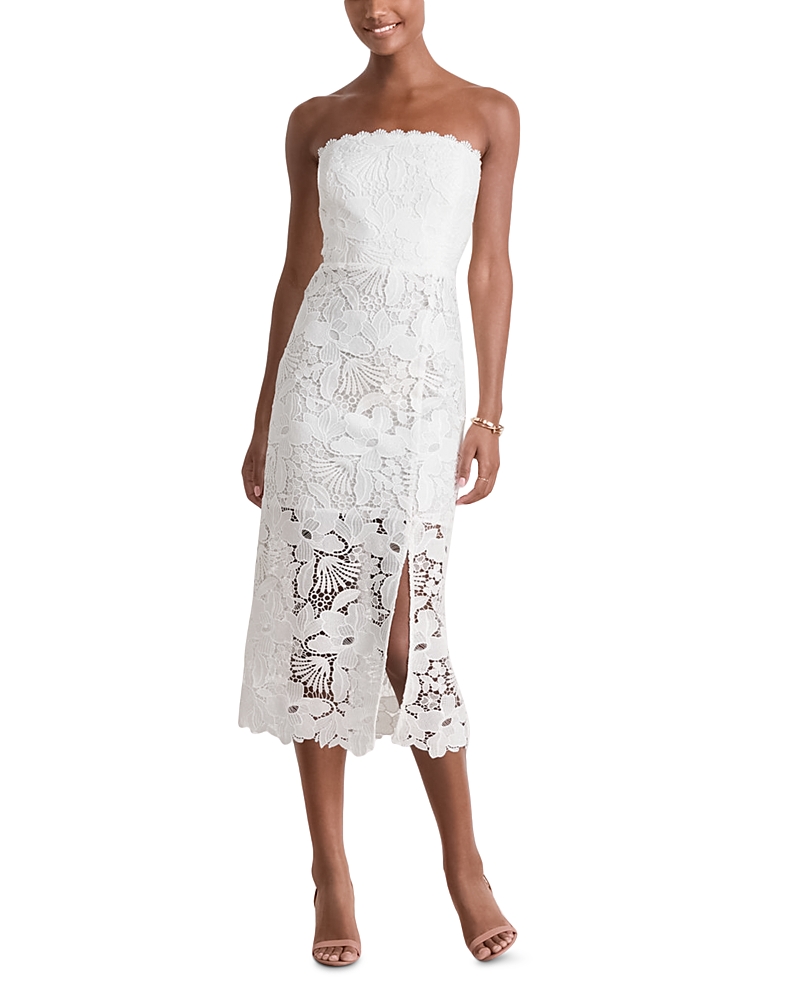 Vineyard Vines Strapless Lace Dress In White Cap - 51% Off | Editorialist