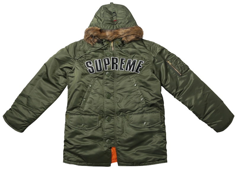 Supreme Arc Logo N3b Parka Jacket - Olive | Editorialist
