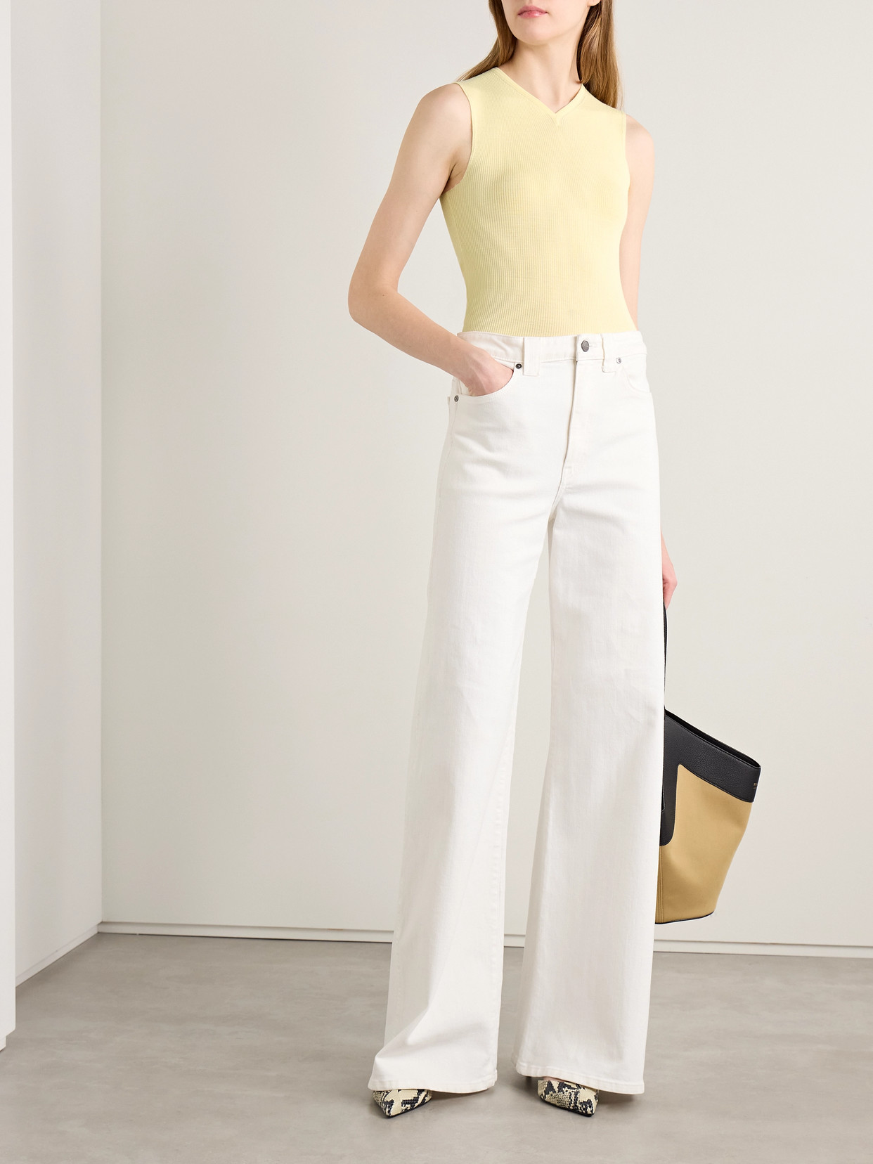 KHAITE KHAITE Renato Ribbed Wool-Blend Jersey Tank