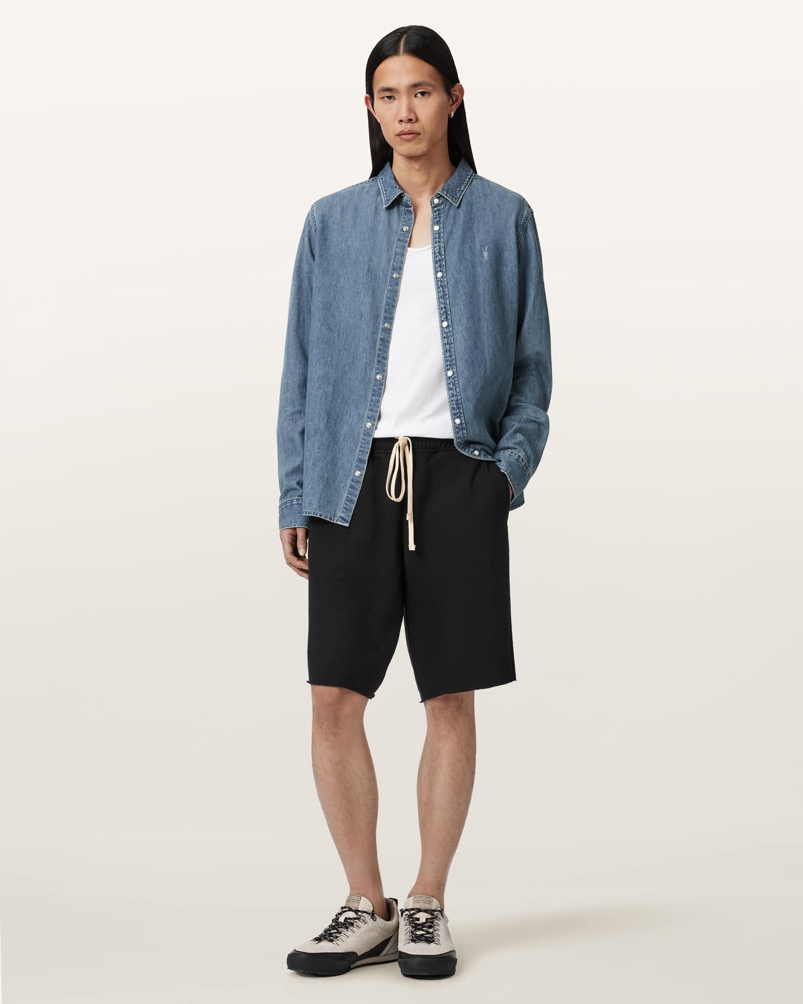ALLSAINTS ALLSAINTS Helix Cotton Blend Sweat Shorts