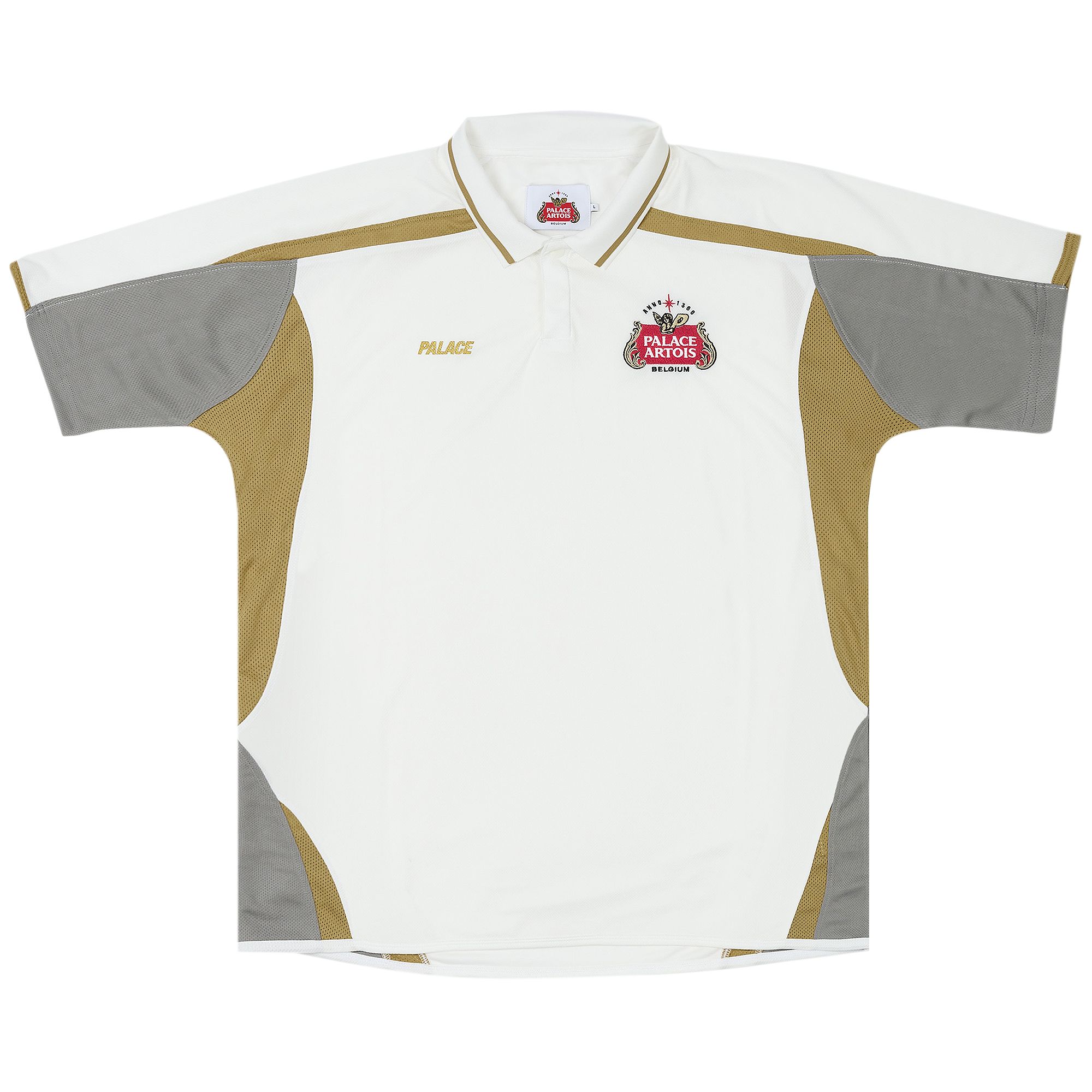 Palace X Stella Artois Tech Polo - White | Editorialist