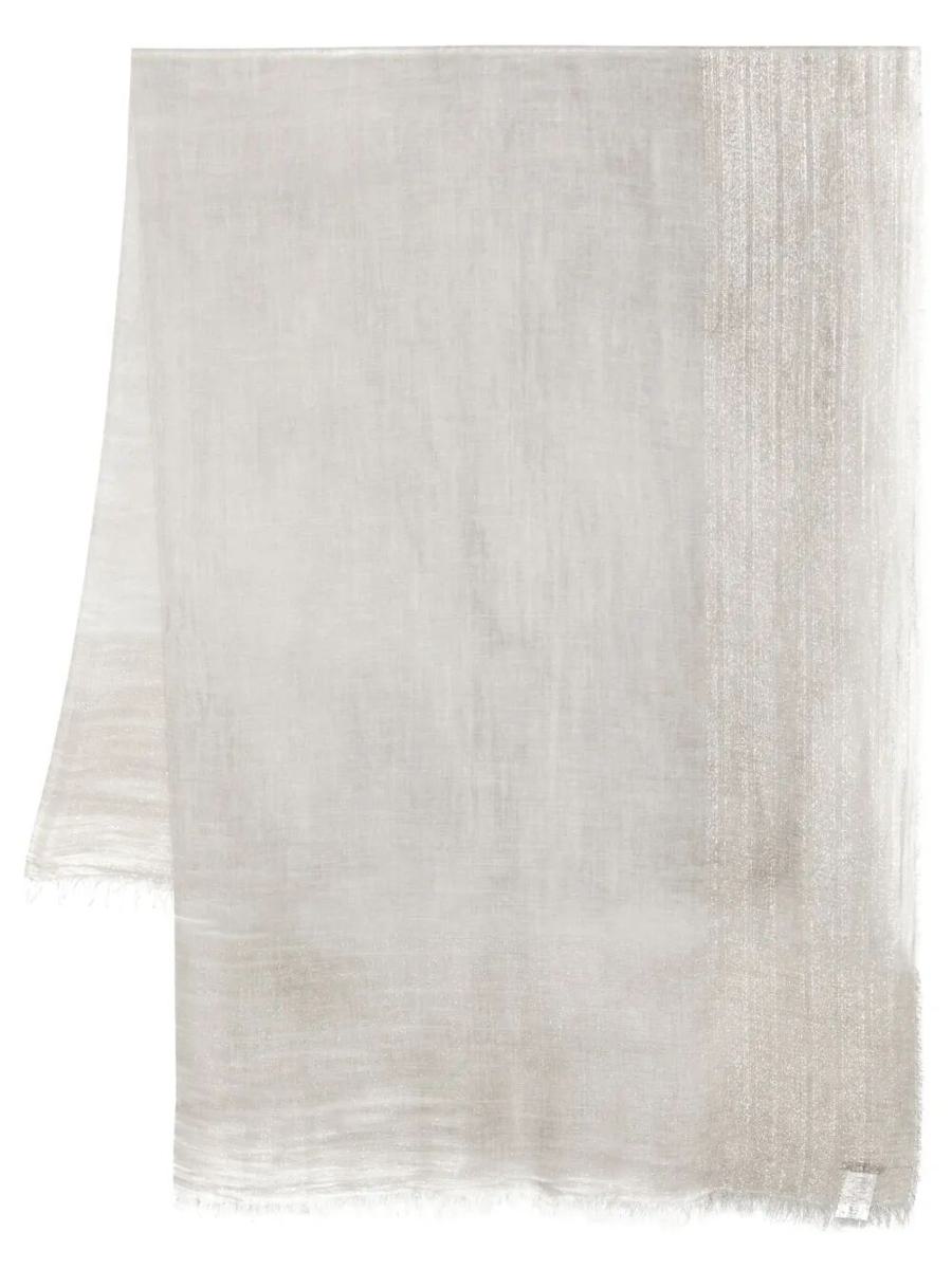 Faliero Sarti Clary Lurex Details Scarf Accessories In Grey - 22% Off |  Editorialist, image size:900x1200