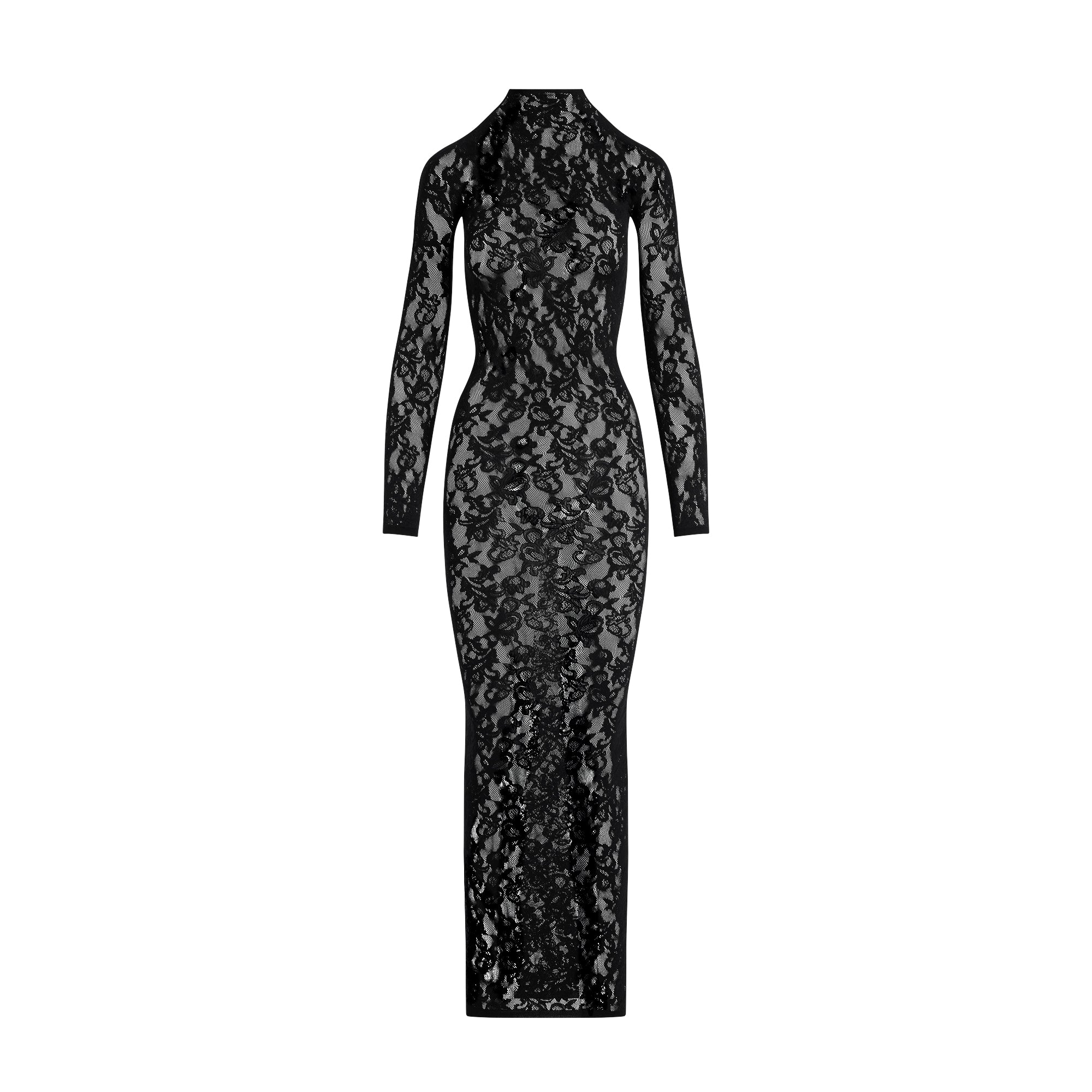 Skims Knit Lace Maxi Dress - Onyx | Editorialist