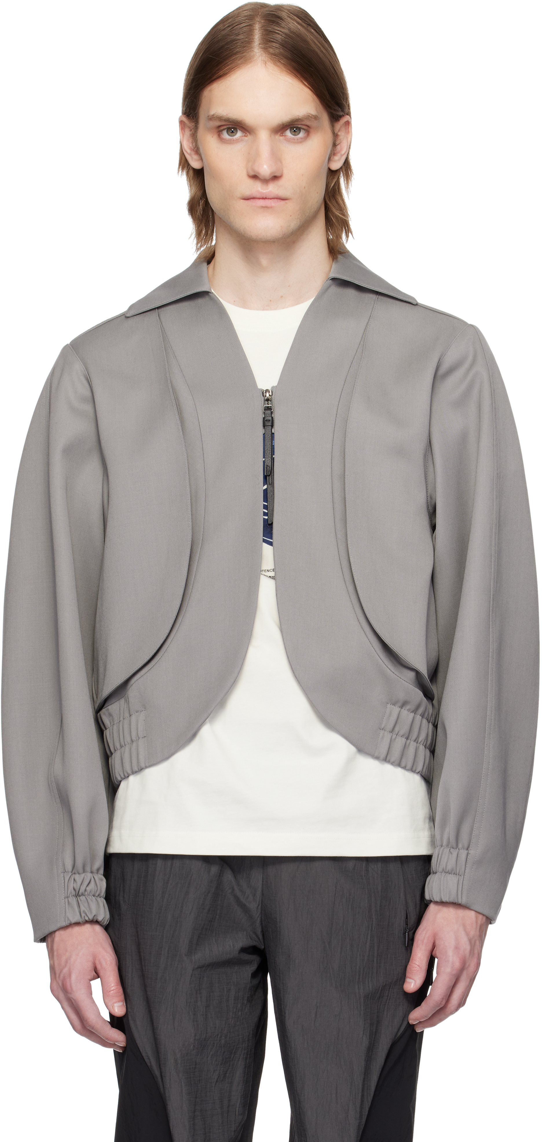 Ader Error Orbe Product. 19 Jacket In Grey - 45% Off | Editorialist