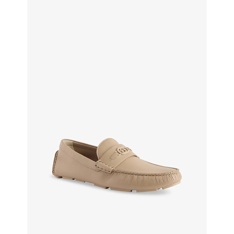 Men\'s Gucci oatmeal GG suede driver loafers size 11 fits 12 US made in Italy s-l400.jpg main image 4