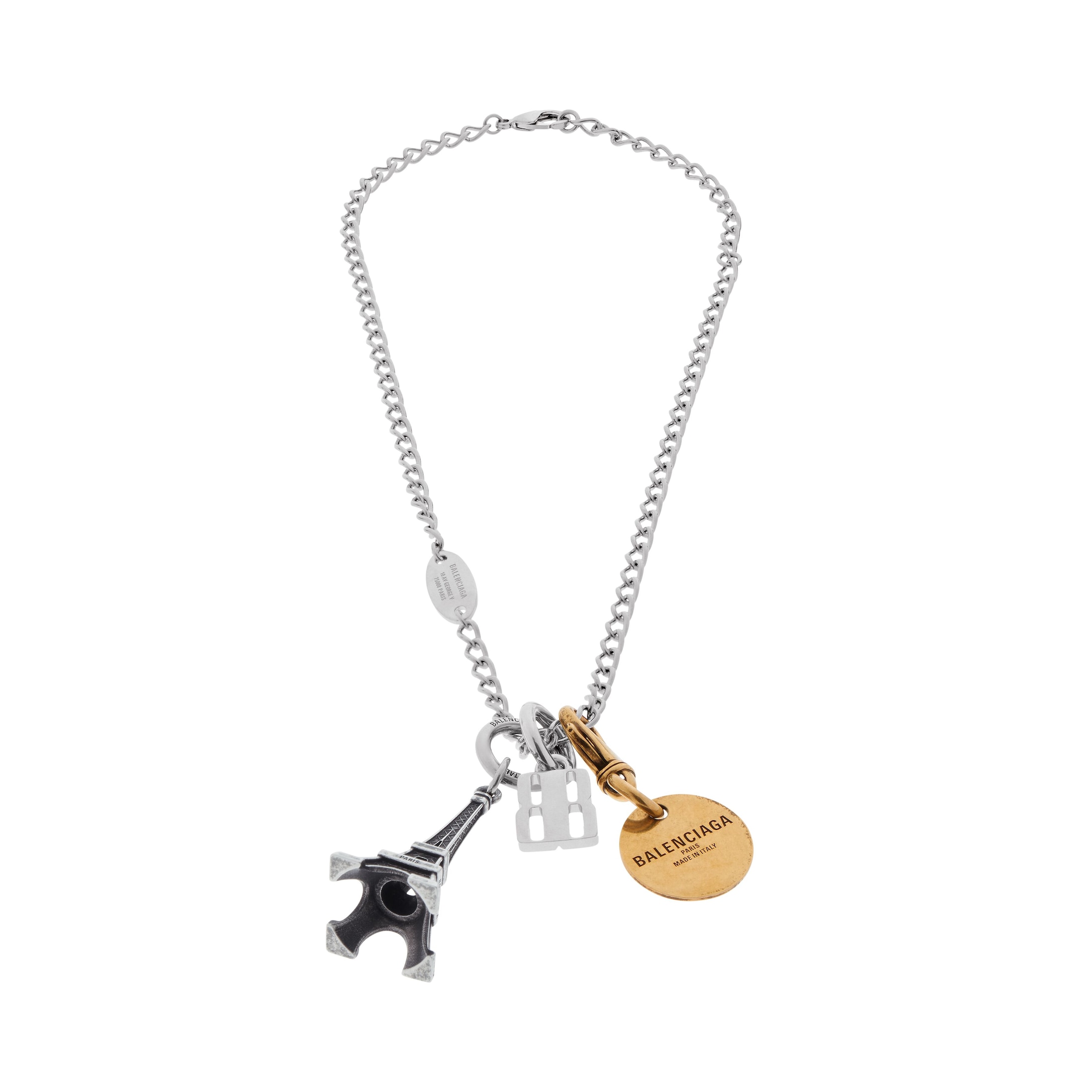 Balenciaga Carousel Eiffel Collector Necklace - Silver | Editorialist