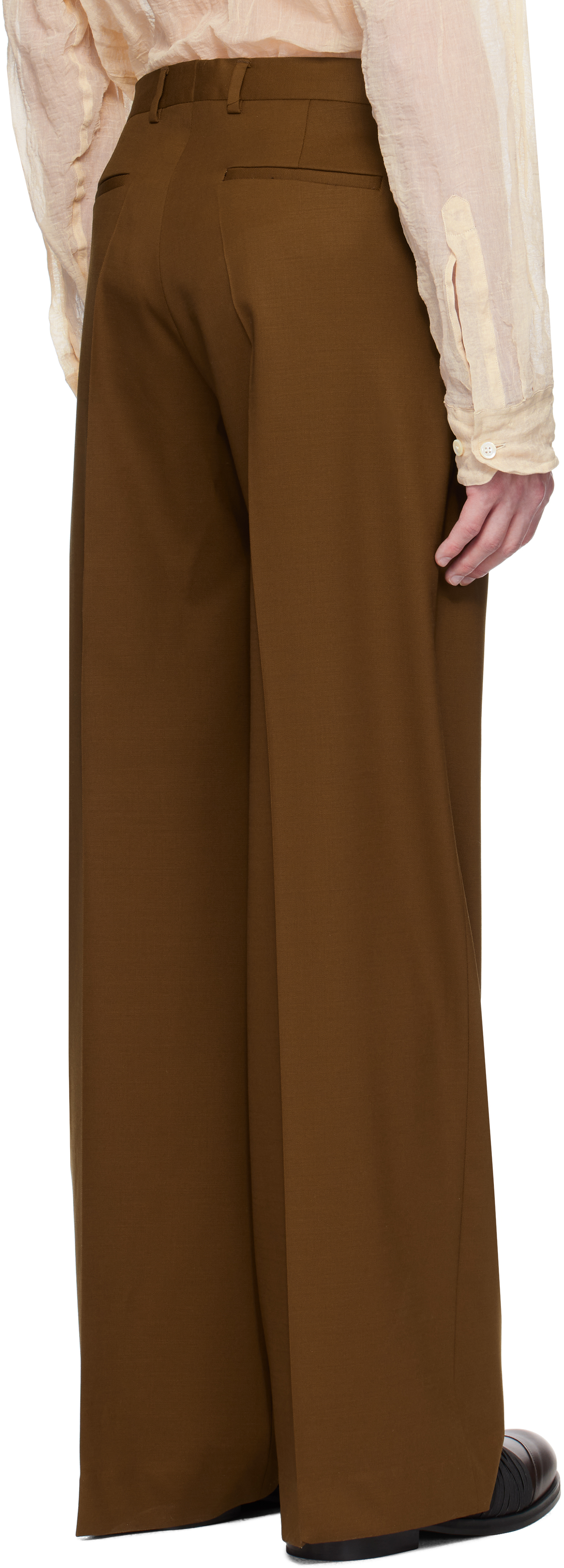 Cmmn Swdn Exclusive Otto Wide Leg Trousers In Brown - 36% Off 