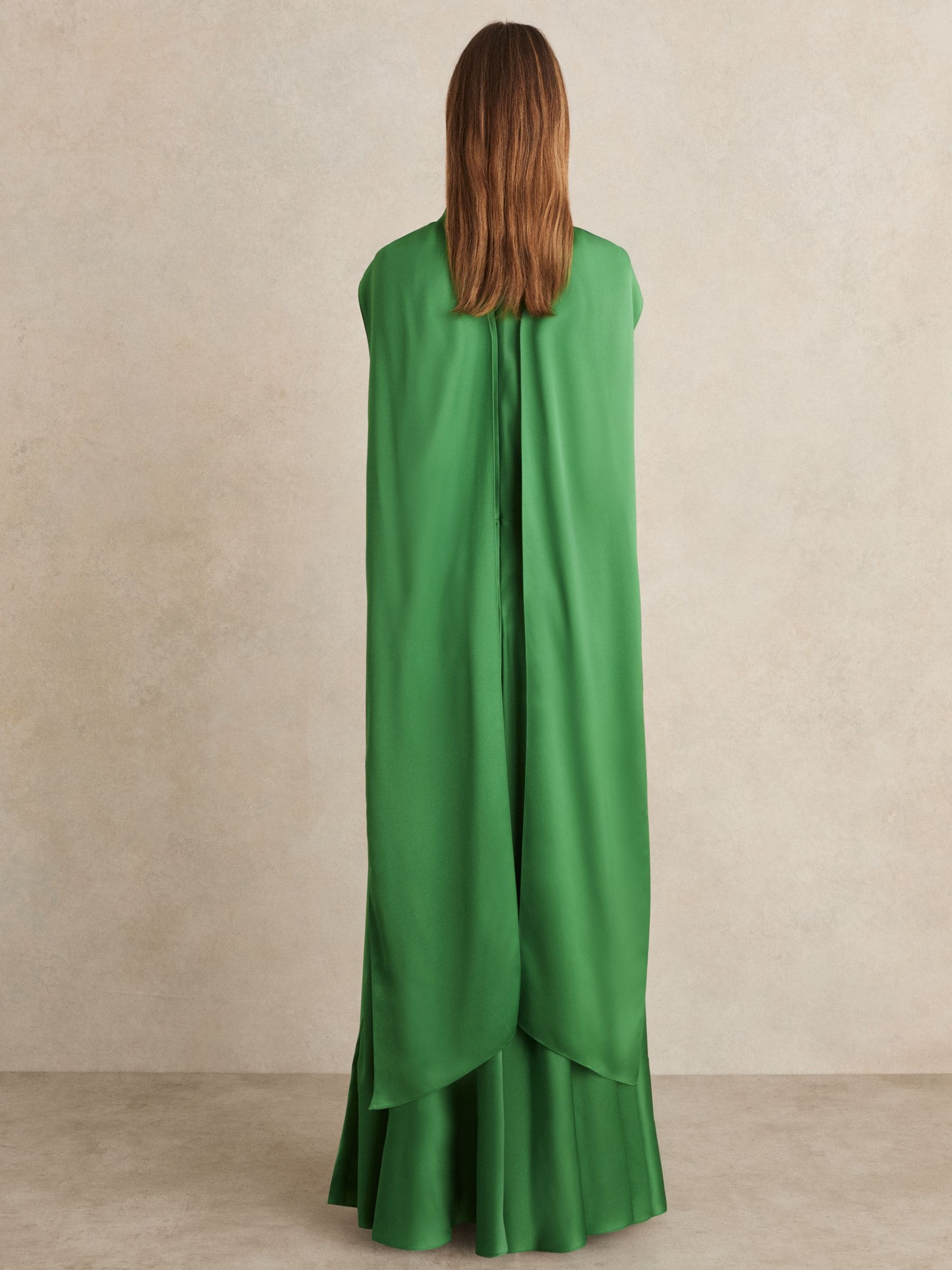 reiss cosette halter maxi dress Reiss Linen Blend Drape Midi Dress in White