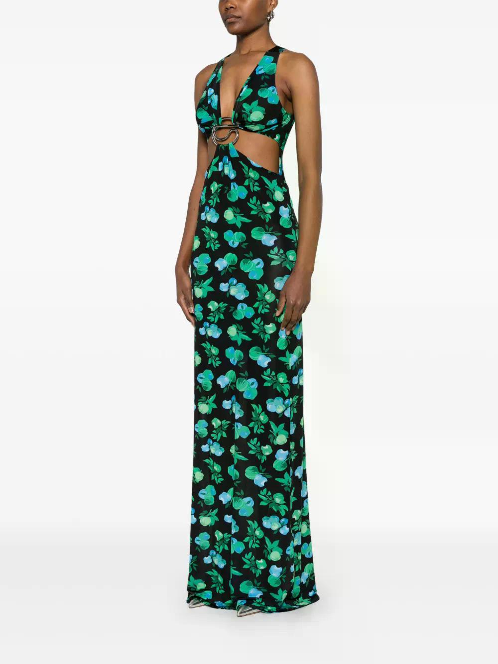 COPERNI Coperni C-Logo Printed Maxi Dress