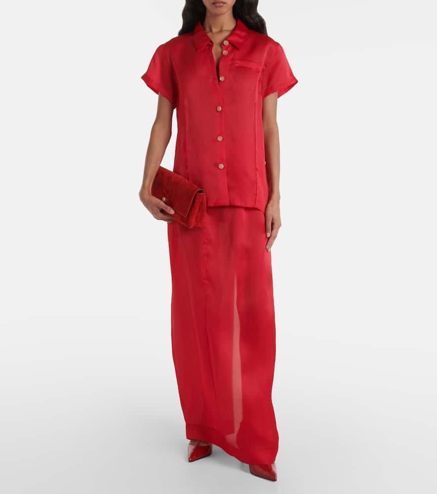 KHAITE Khaite Keefe Silk Organza Shirt