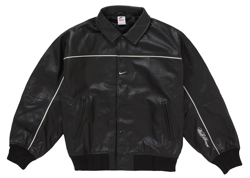 Supreme Leather Collar Utility Jacket - Black | Editorialist
