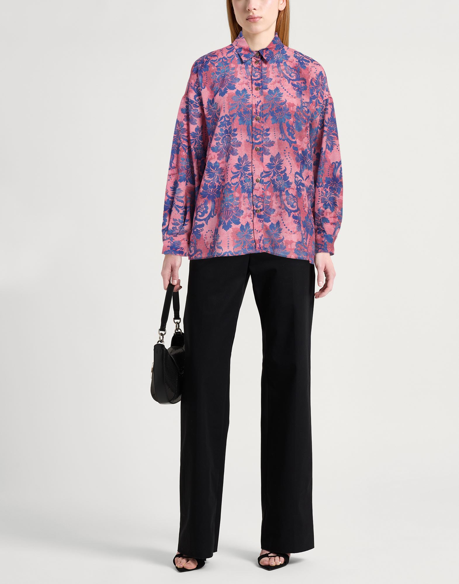 VERSACE VERSACE Floral-Print Crepe Shirt