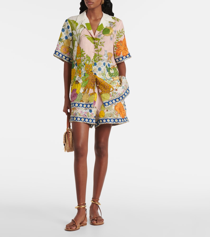 ALEMAIS alémais Hazel Printed Linen Shirt