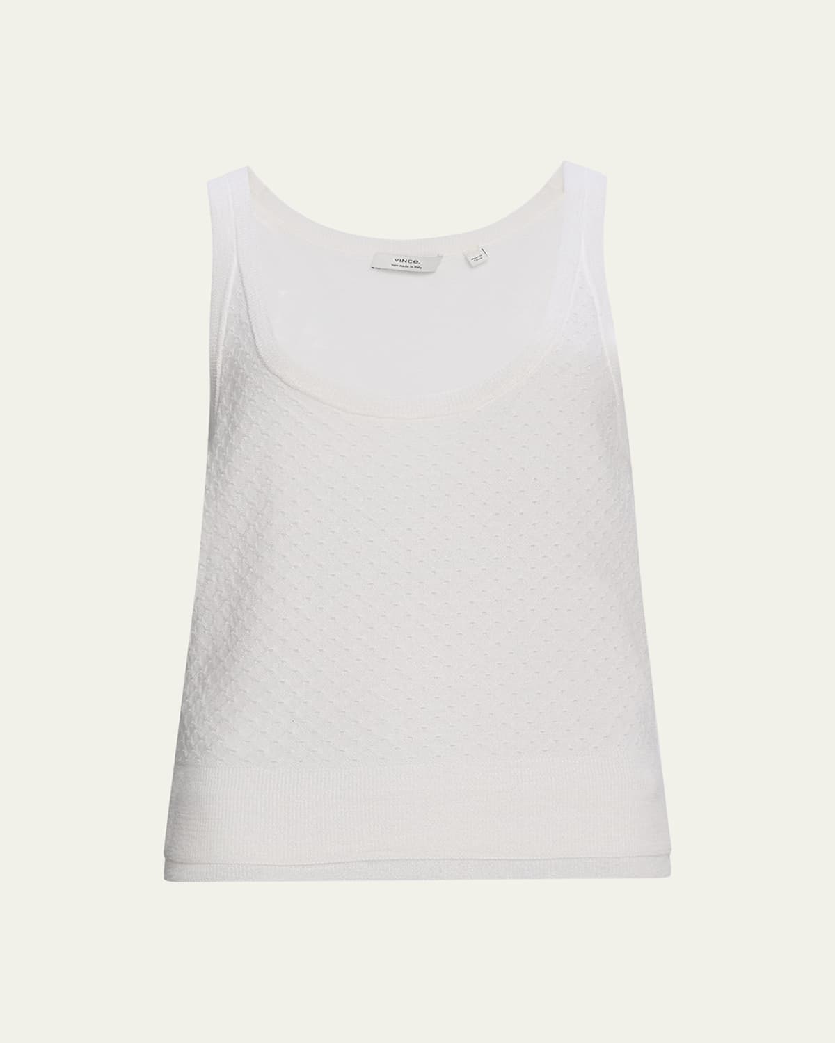 Vince Double-Layered Cami Top - Optic White | Editorialist