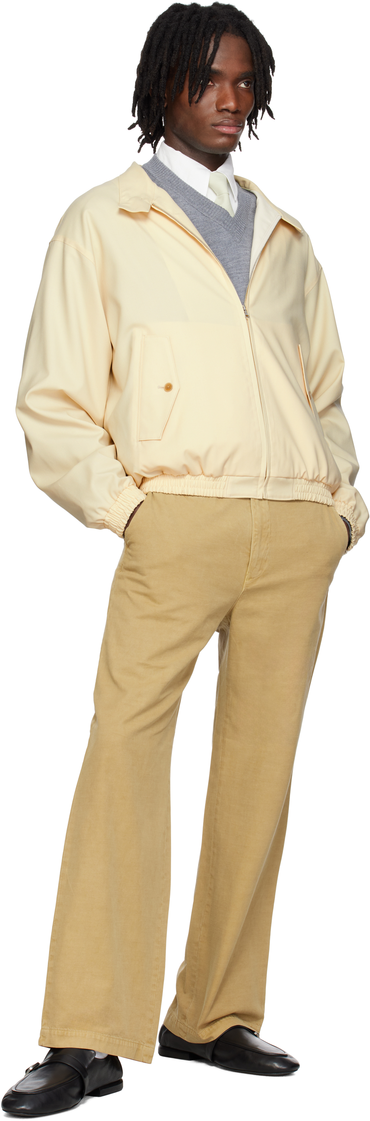Auralee Super Fine Tropical Wool Jacket - Ivory | Editorialist