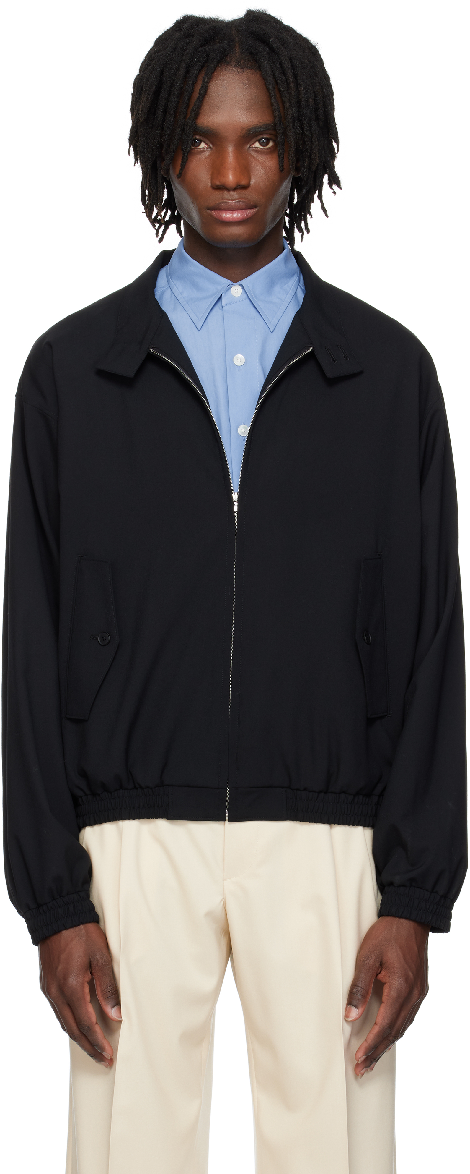 Auralee Super Fine Tropical Wool Jacket - Black | Editorialist