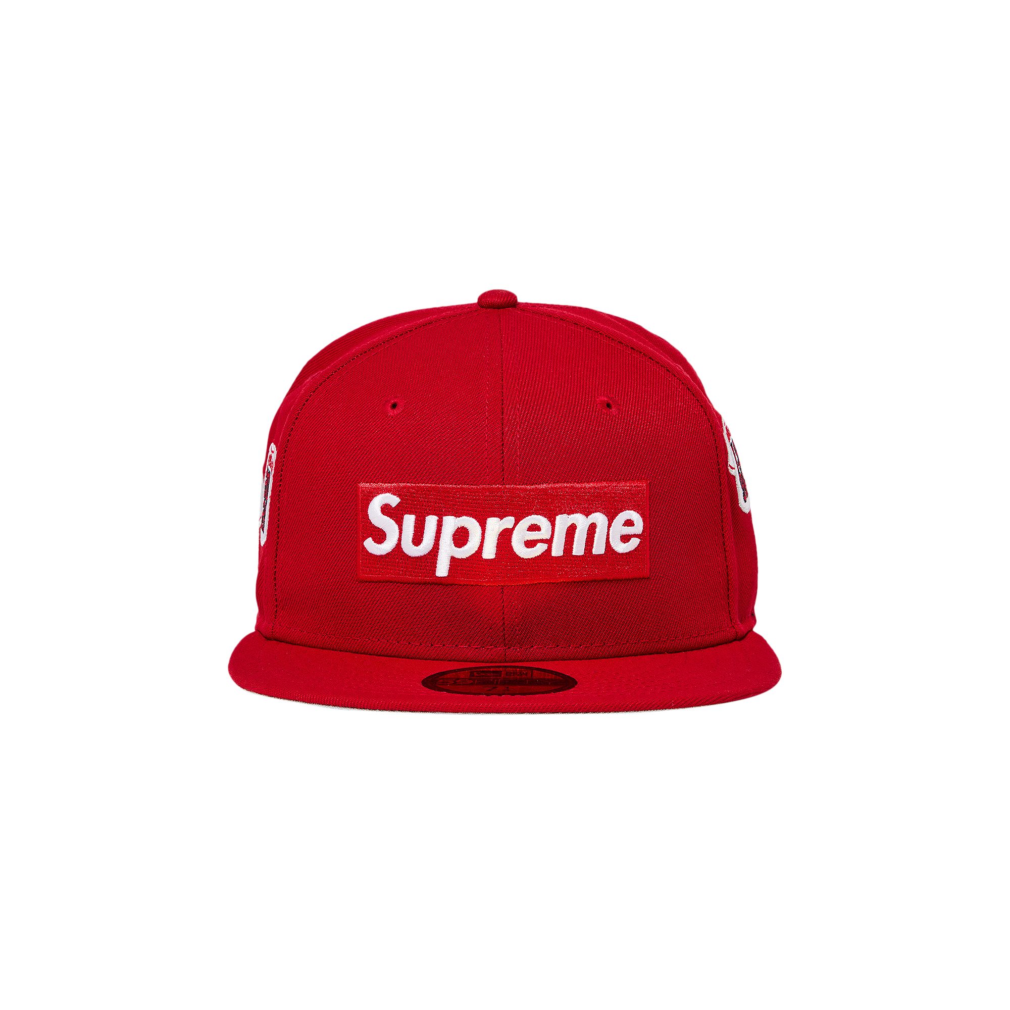 Supreme Jerseys Box Logo New Era Fitted Hat - Red | Editorialist