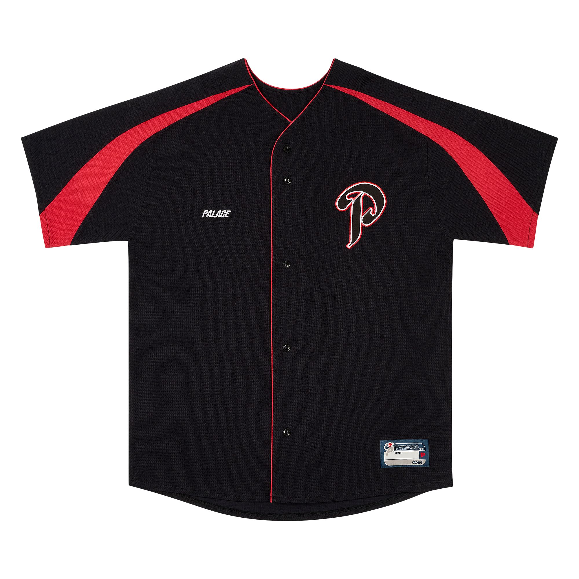 トップス palace P PASEBALL JERSEY BLACK Palace P Baseball Jersey - Black | Editorialist