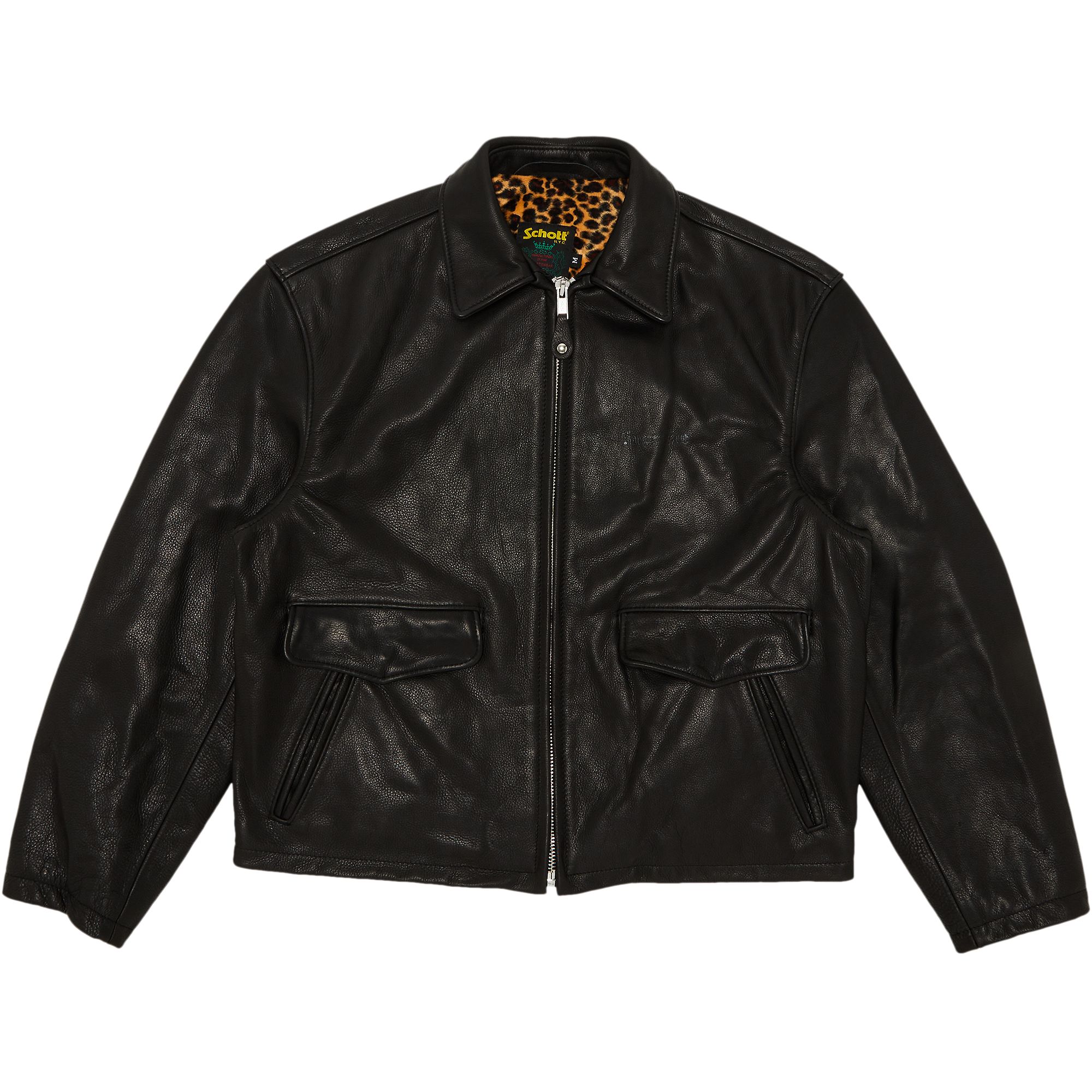 Supreme X Schott Leather Racer Jacket - Black | Editorialist