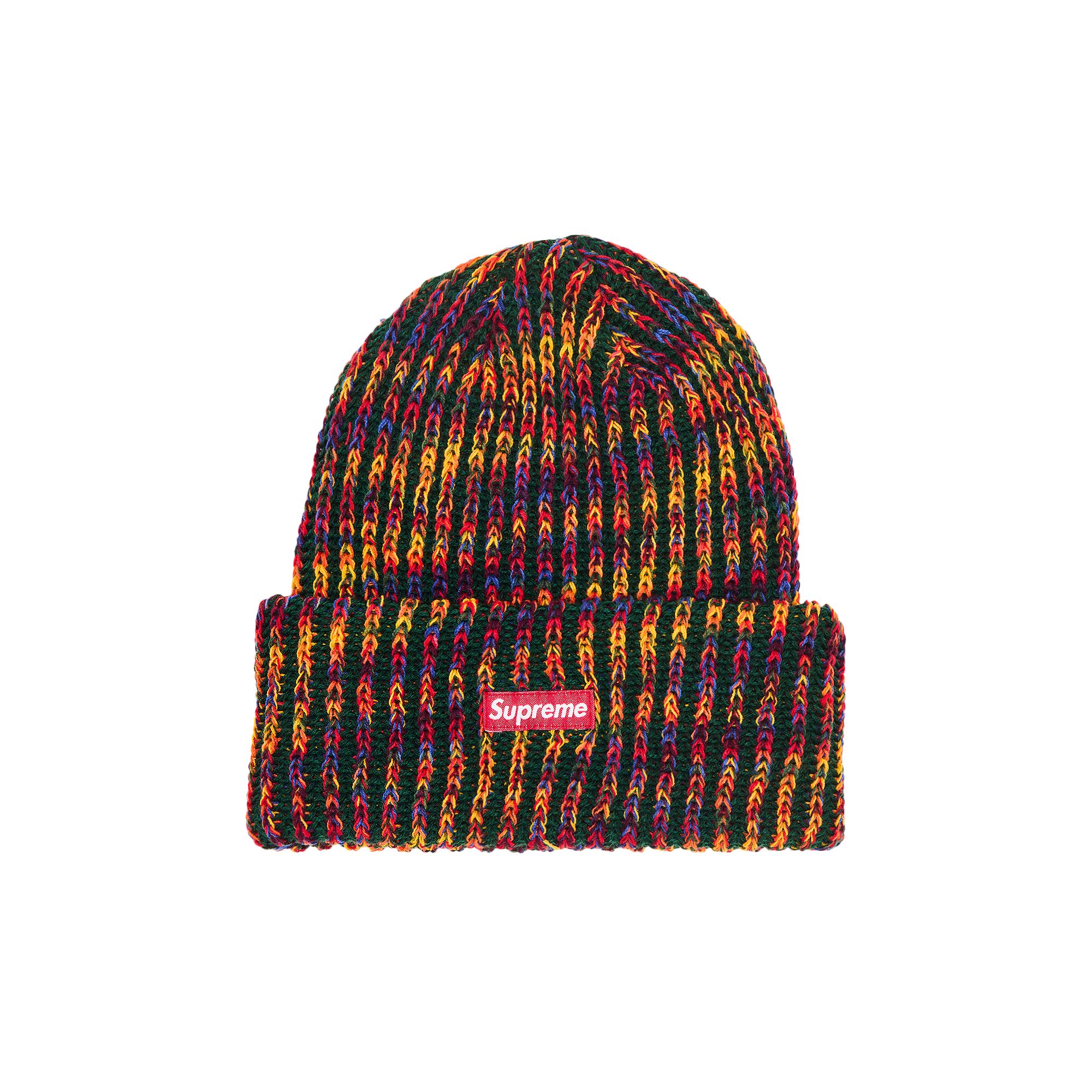 Supreme Rainbow Loose Gauge Beanie - Green | Editorialist