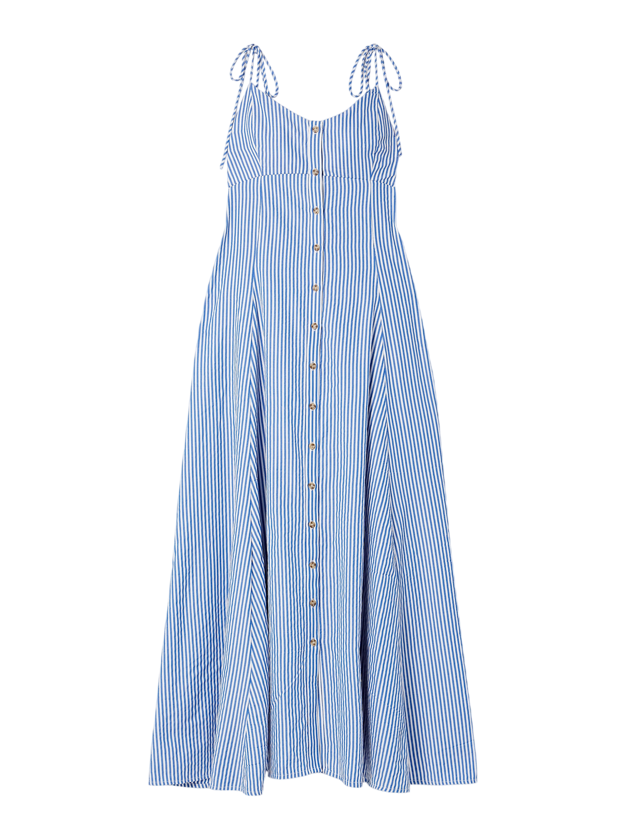 ROSIE ASSOULIN ROSIE ASSOULIN High Garden Pleated Striped Maxi Dress